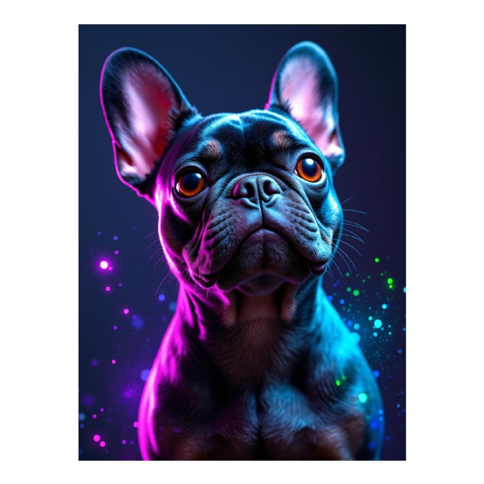 Diamond Art Kits for Adults - 5d Neon Dog Vibrant Light Portrait ...