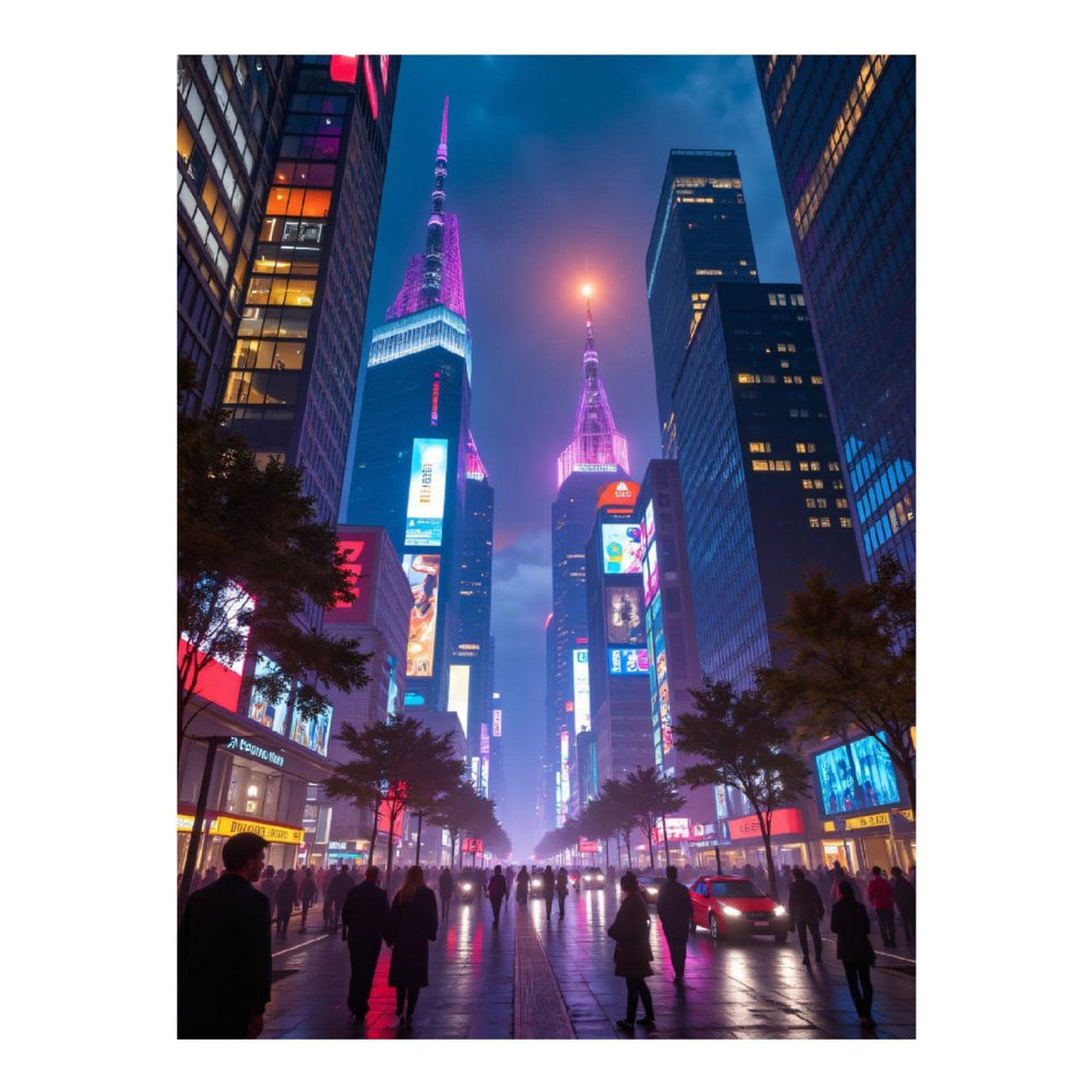 Diamond Art Kits for Adults - 5d Night City Neon Skyline Pathway ...