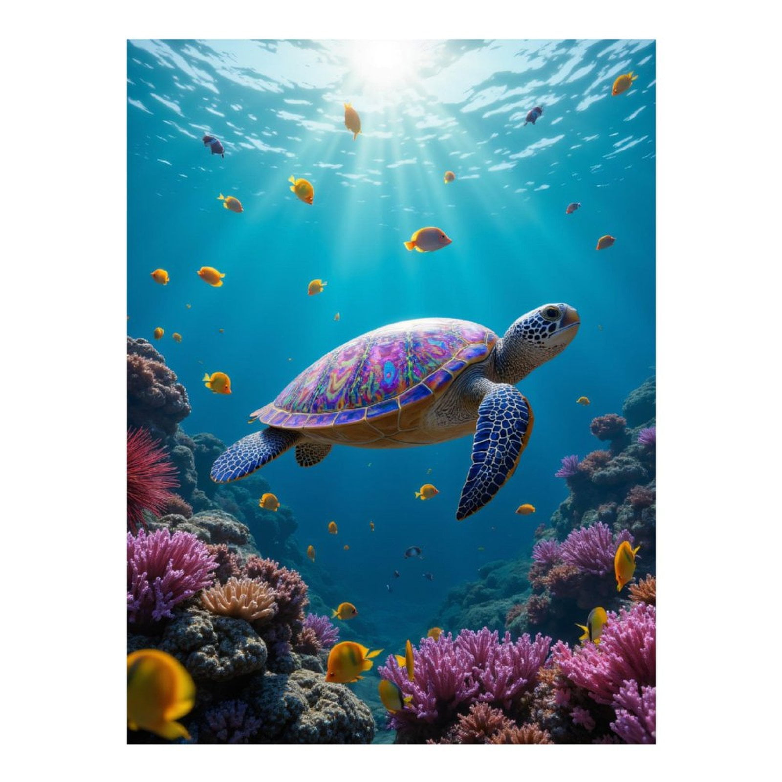 Diamond Art Kits for Adults - 5d Oceanic Turtle Coral Reef Scene ...