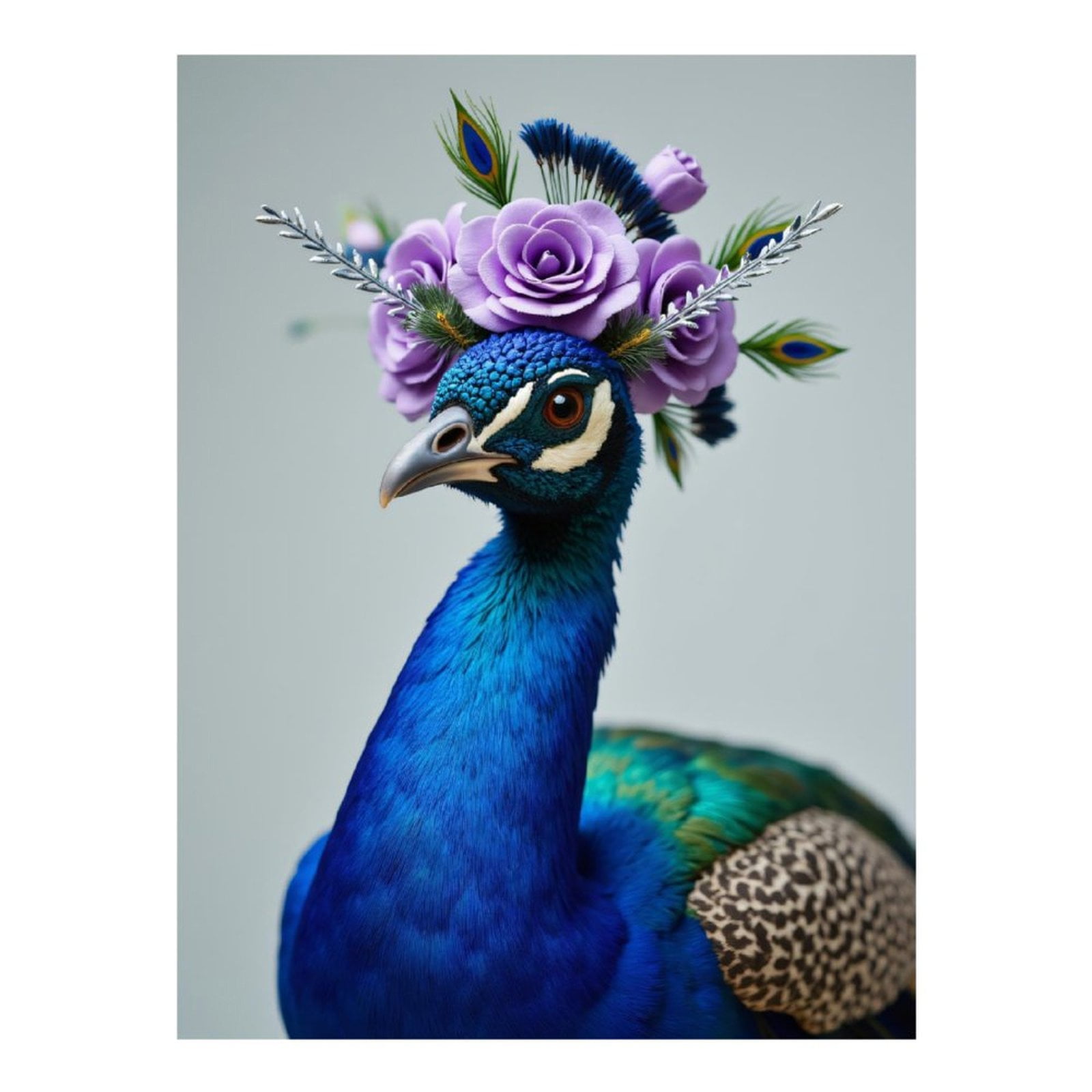 Diamond Art Kits for Adults - 5d Peacock Purple Rose Crown Diamond ...