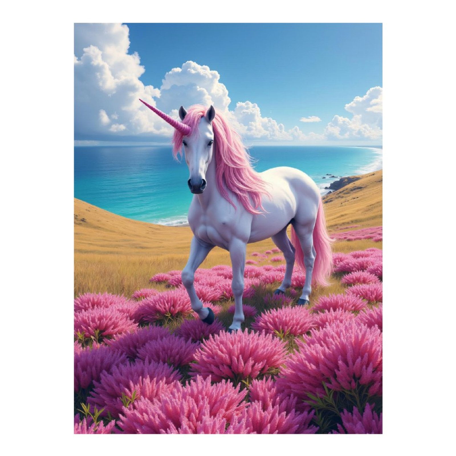 Diamond Art Kits for Adults - 5d Pink Meadow Mythical Creature ...
