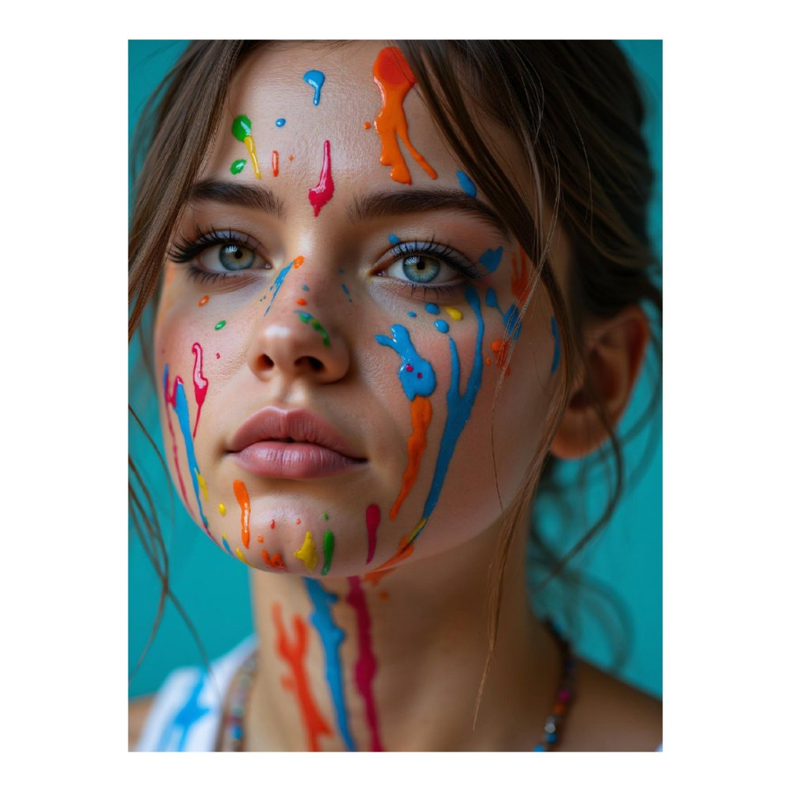 Diamond Art Kits for Adults - 5d Portrait Vibrant Paint Splash Face ...