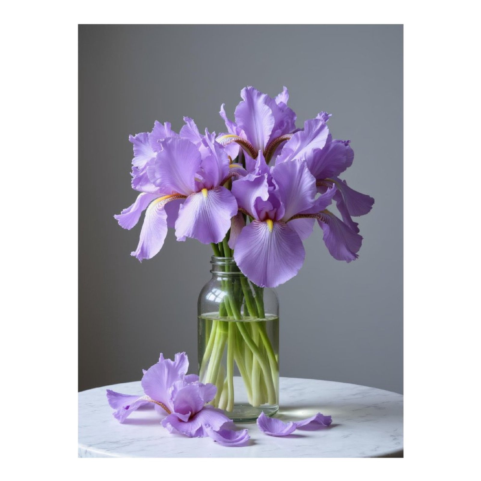 Diamond Art Kits for Adults - 5d Purple Iris Bloom Vase Display Diamond ...