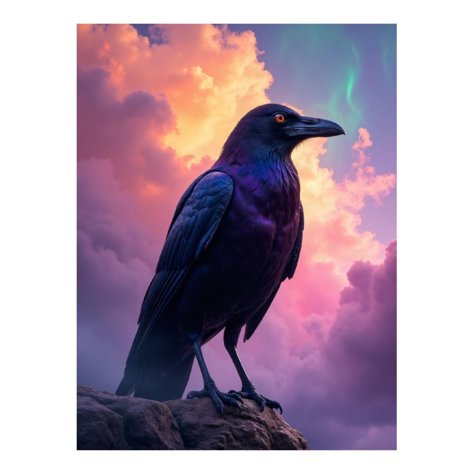 Diamond Art Kits for Adults - 5d Raven Sunset Glow Sky Clouds Diamond ...