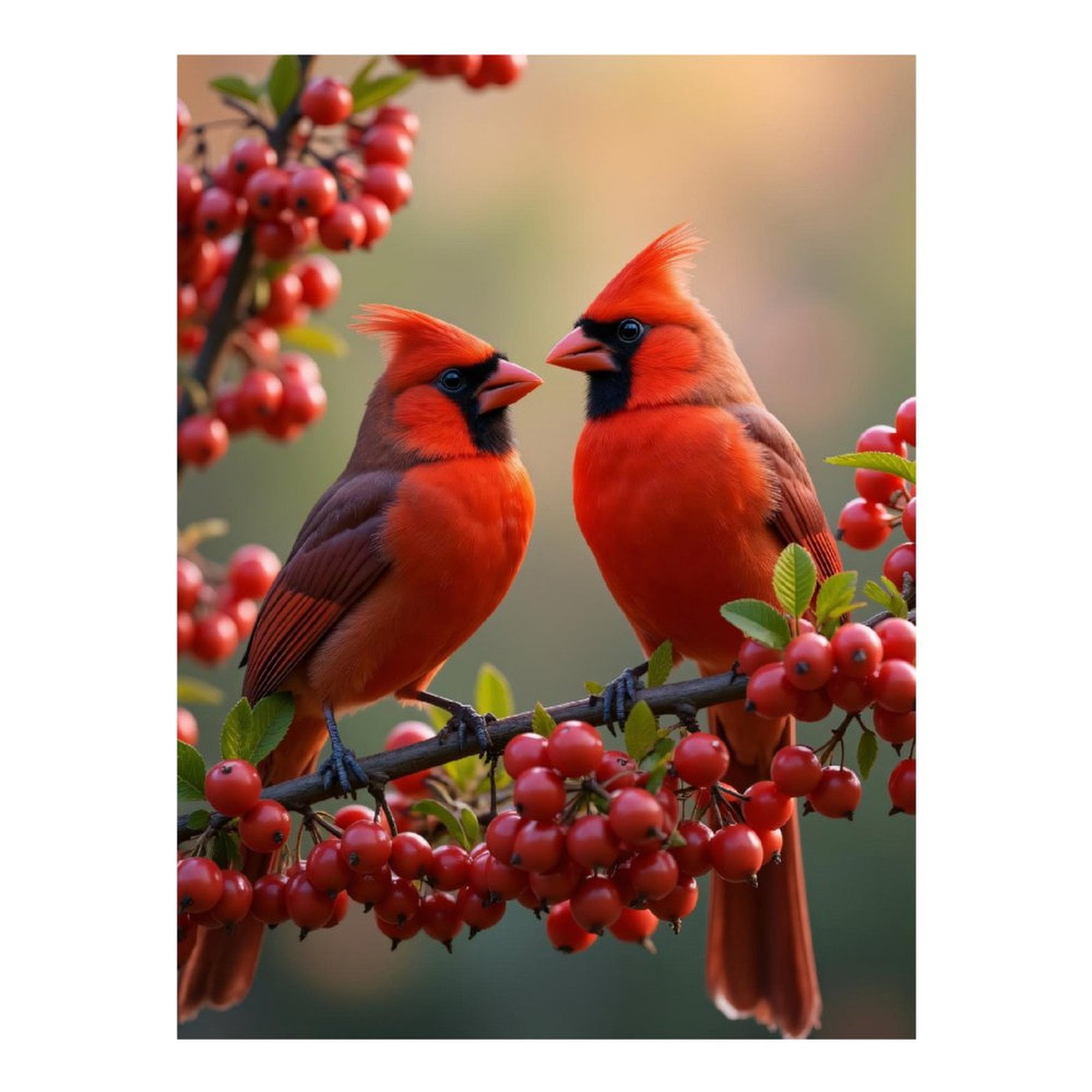 Diamond Art Kits for Adults - 5d Red Berries Branch Pastel Diamond ...