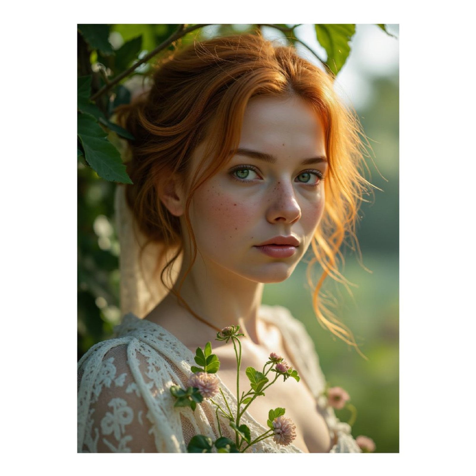 Diamond Art Kits for Adults - 5d Redhead Woman Nature Portrait Diamond ...