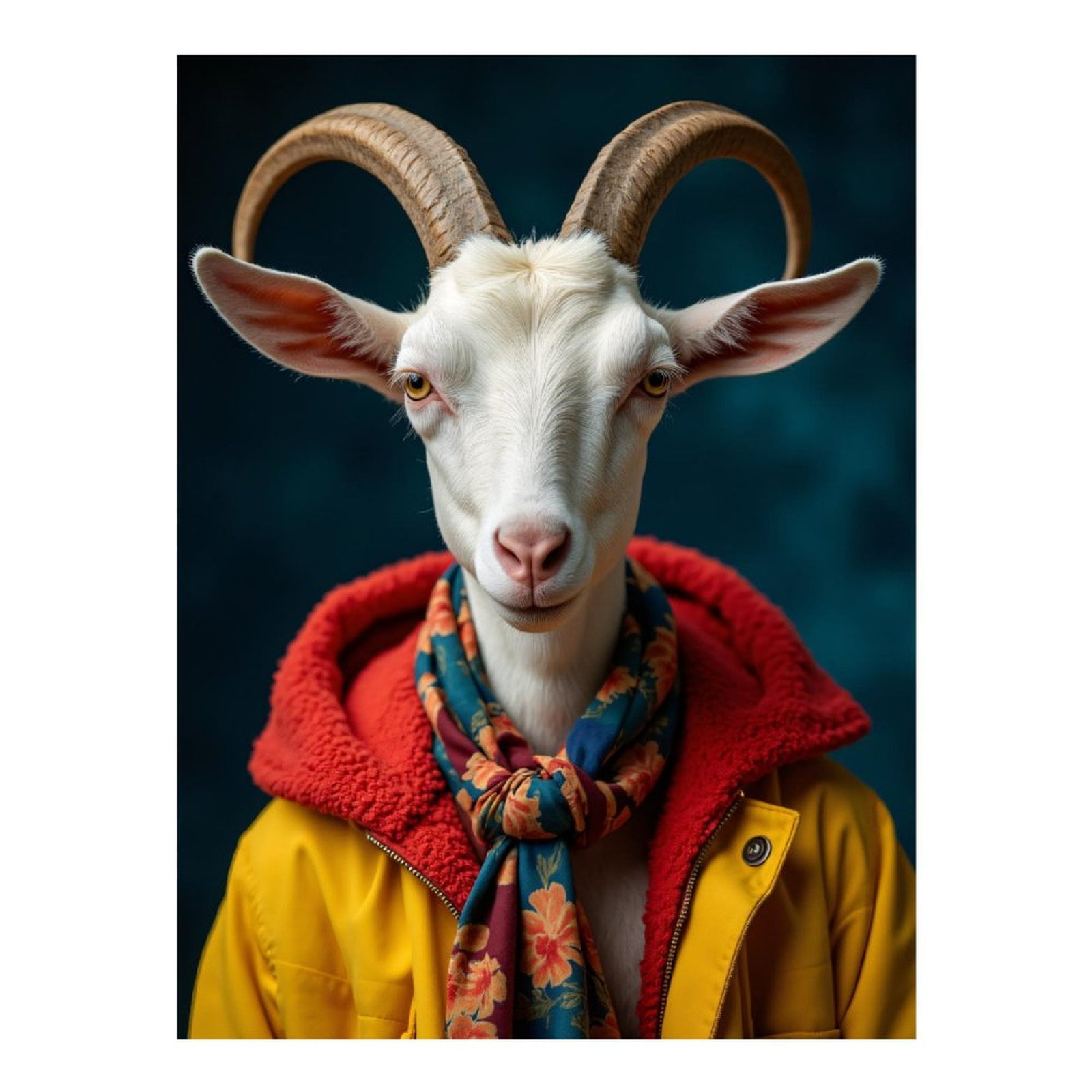 Diamond Art Kits for Adults - 5d Retro Styled Goat Portrait Diamond ...