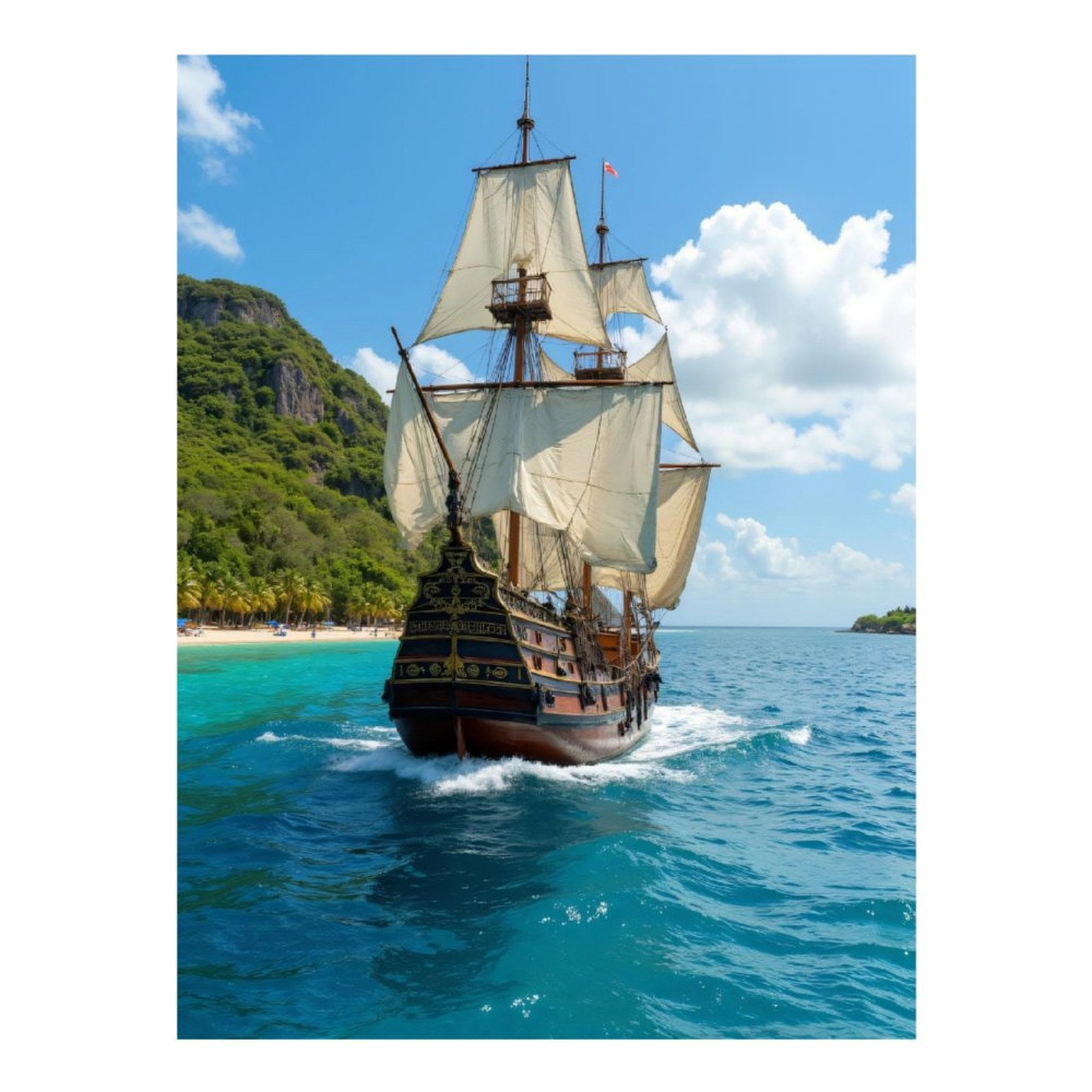 Diamond Art Kits for Adults - 5d Sailing Ship Ocean Adventure Scene ...
