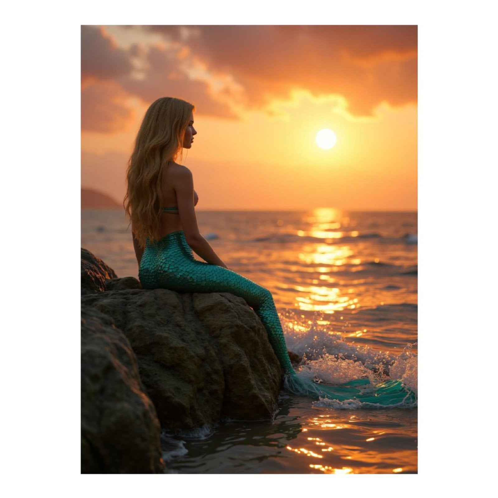 Diamond Art Kits for Adults - 5d Sea Siren Sunset Silhouette Diamond ...