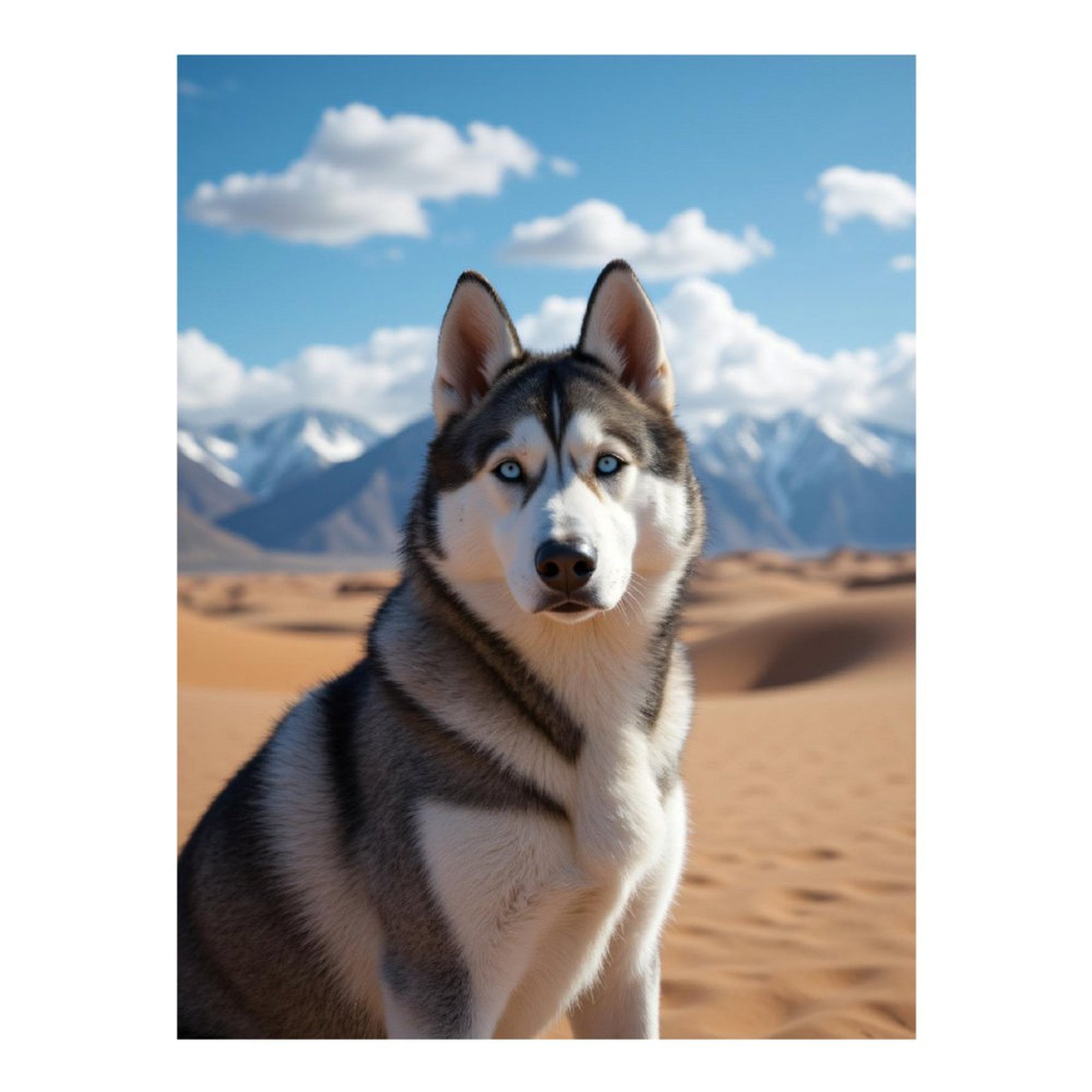 Diamond Art Kits for Adults - 5d Siberian Husky Desert Panorama Diamond ...