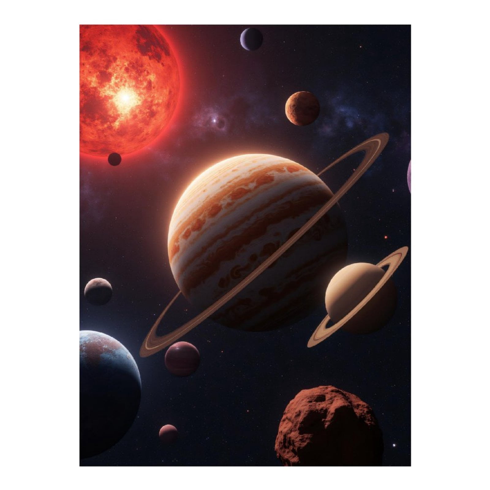 Diamond Art Kits for Adults - 5d Space Planets Solar System Scene ...