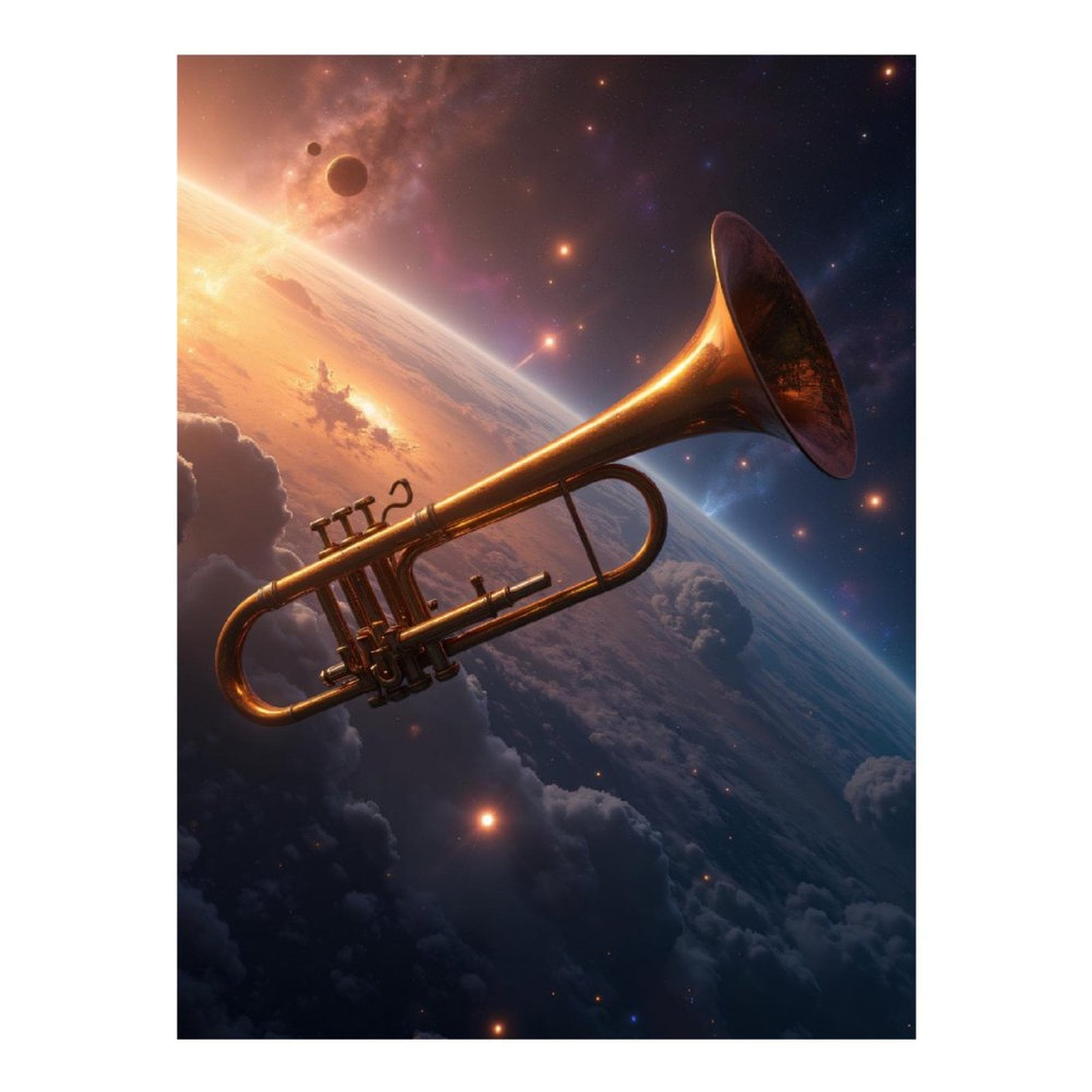 Diamond Art Kits for Adults - 5d Space Trumpet Celestial Music Diamond ...