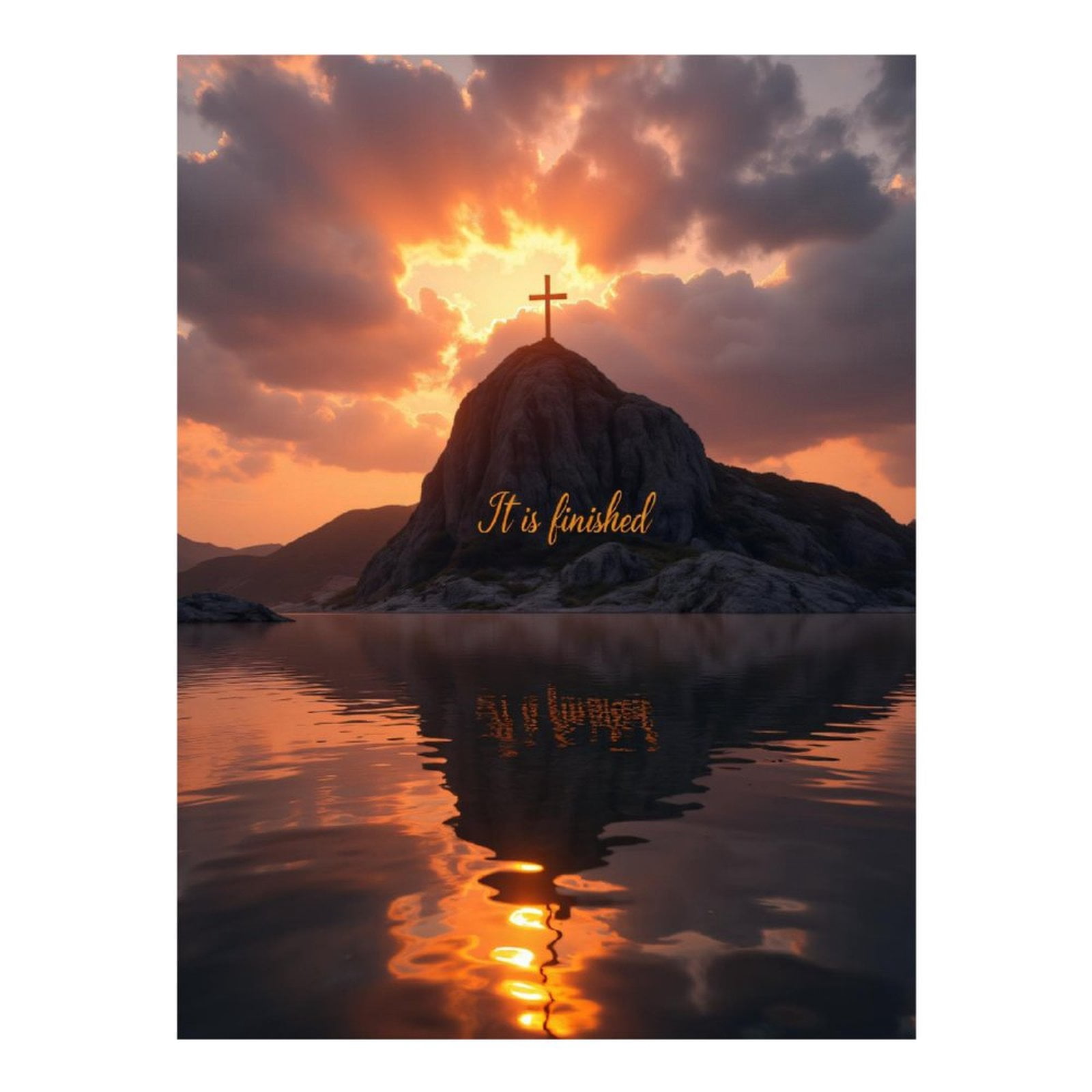 Diamond Art Kits for Adults - 5d Sunset Cross Reflection Serenity ...