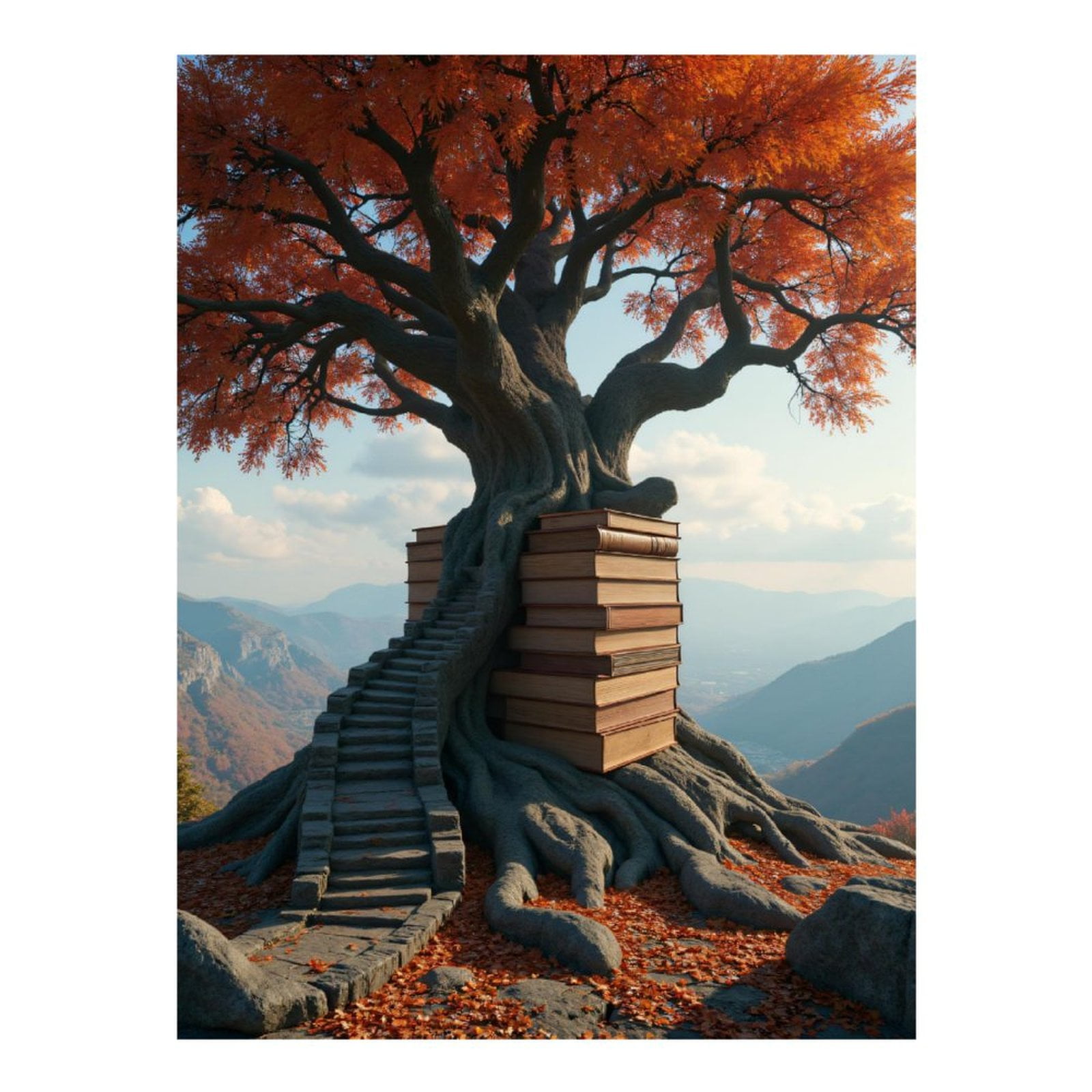 Diamond Art Kits for Adults - 5d Tree Of Wisdom Majestic Autumn Scene ...