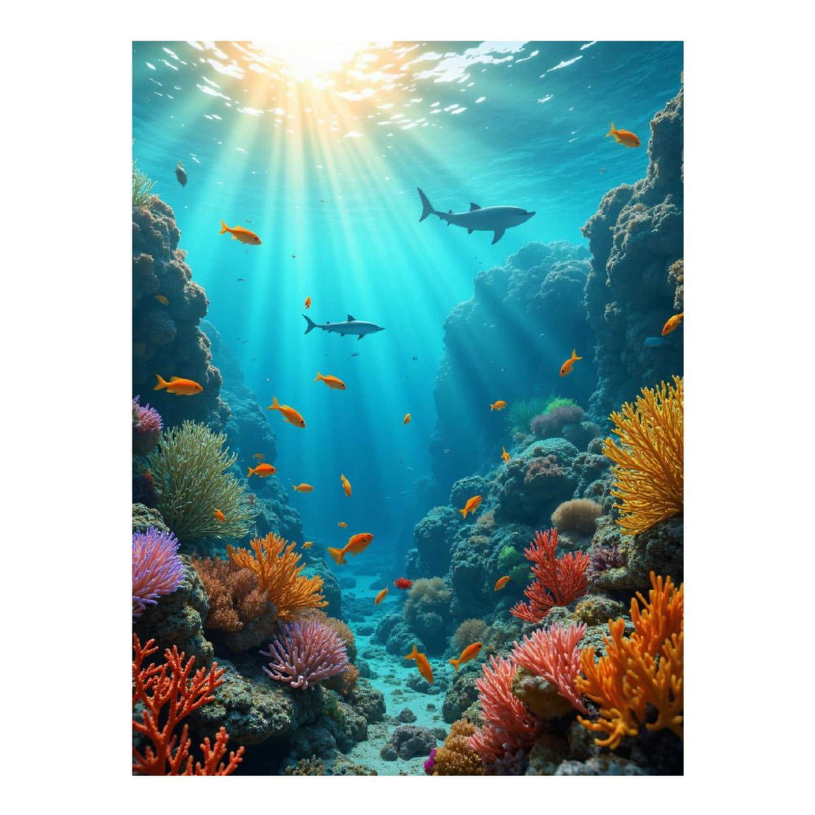 Diamond Art Kits for Adults - 5d Underwater Coral Reef Scene Diamond ...