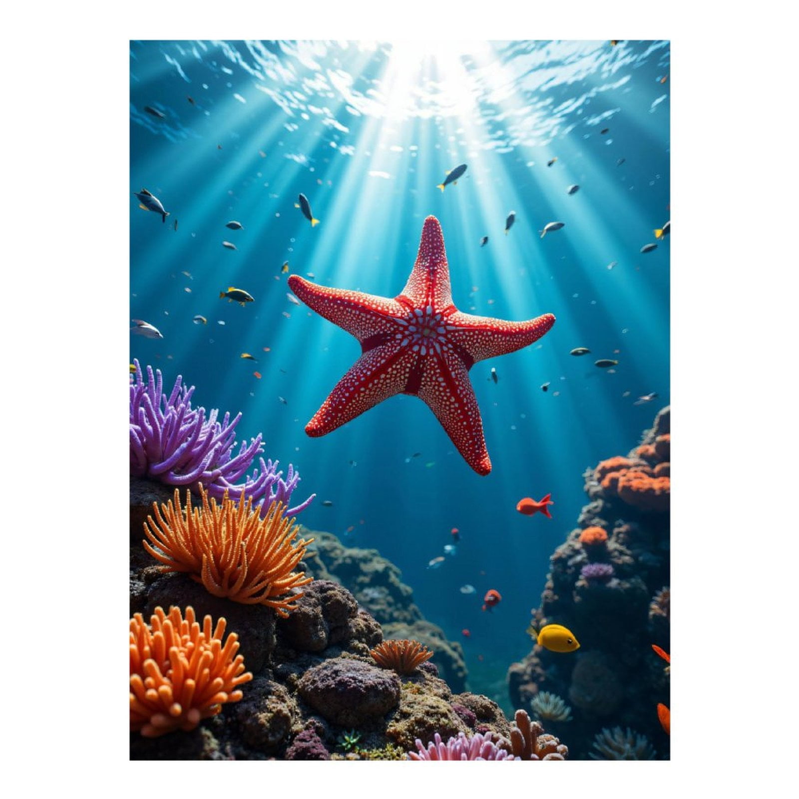 Diamond Art Kits for Adults - 5d Underwater Starfish Coral Reef Scene ...