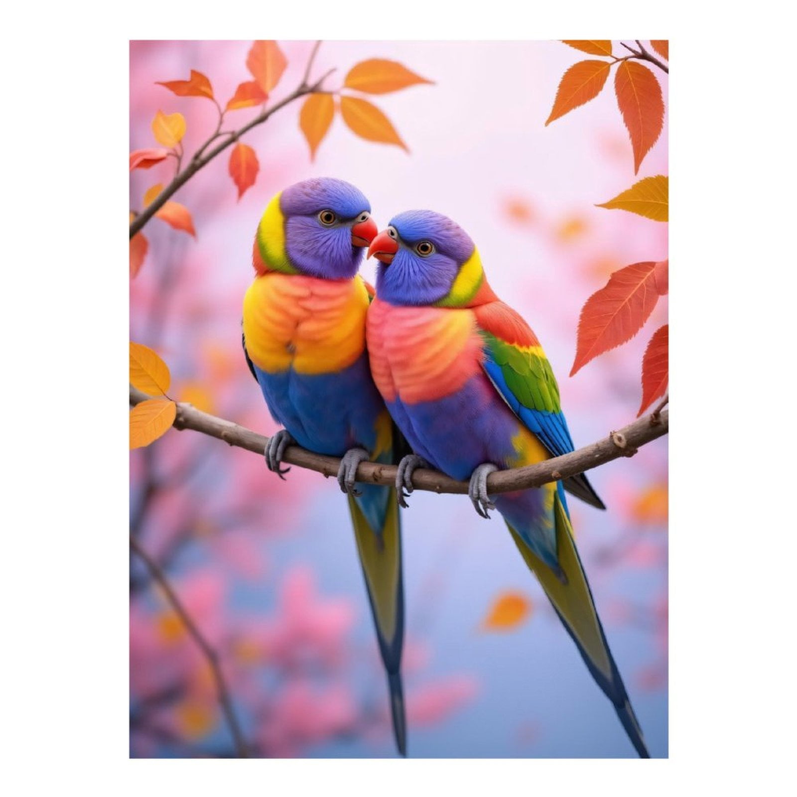 Diamond Art Kits for Adults - 5d Vibrant Colorful Birds On Branch ...