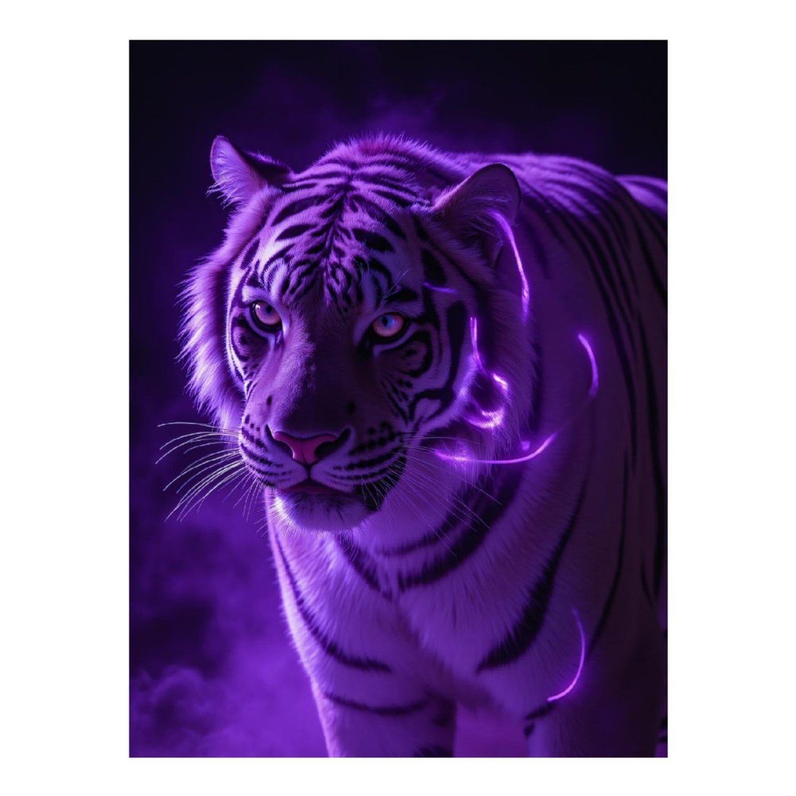 Diamond Art Kits for Adults - 5d Vibrant Purple Neon Tiger Artistry ...