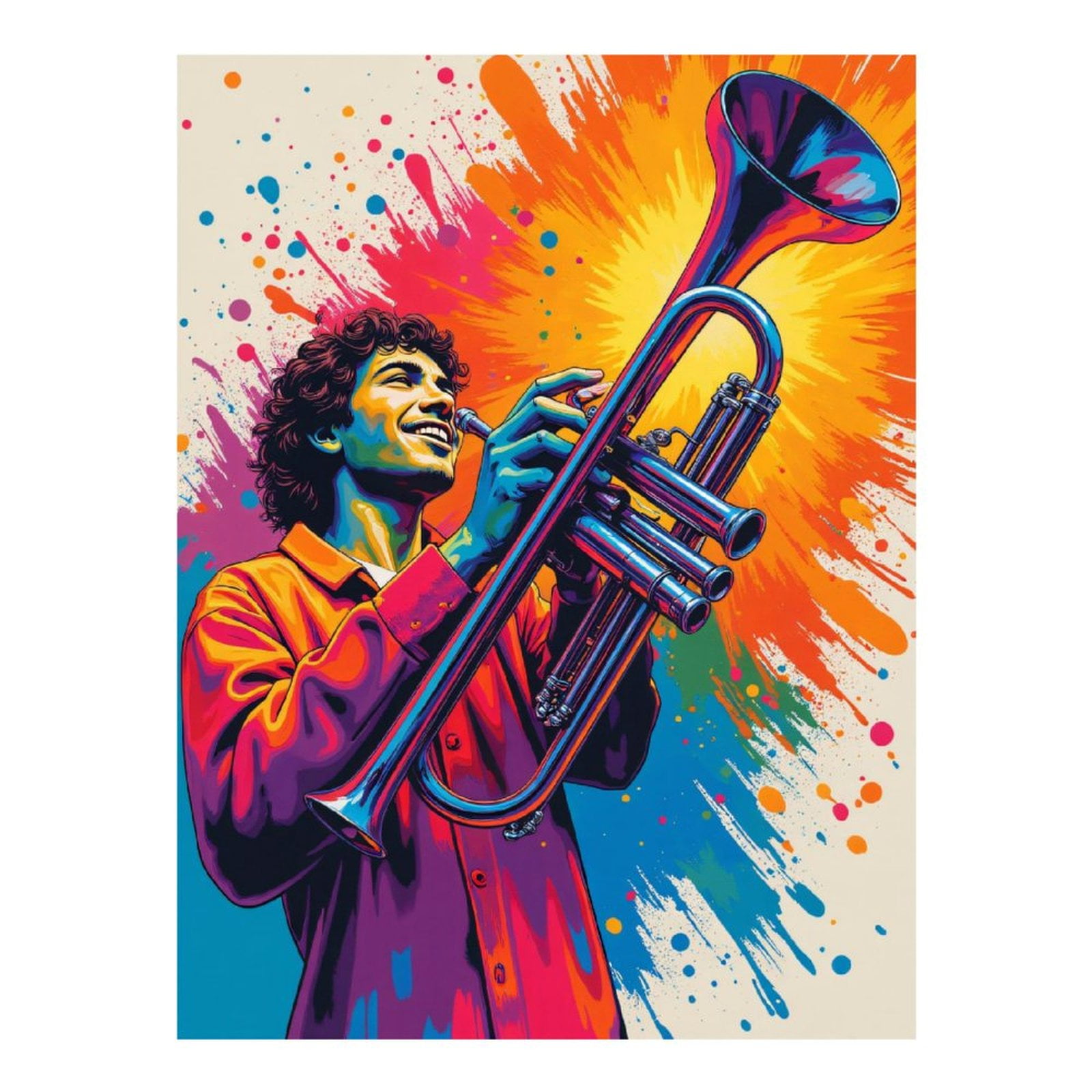 Diamond Art Kits for Adults - 5d Vibrant Trumpet Player Artwork Diamond ...