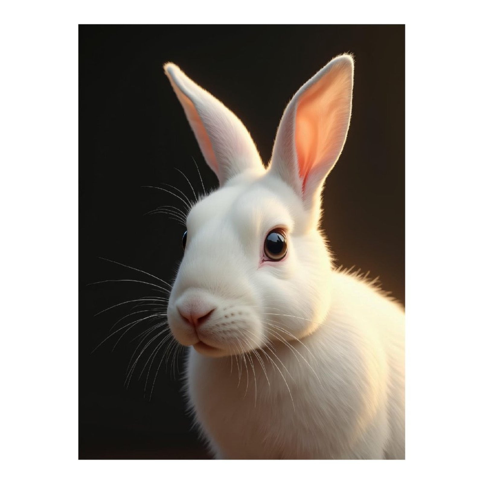 Diamond Art Kits for Adults - 5d White Rabbit Closeup Ears Whiskers Diamond Painting for Adults ...