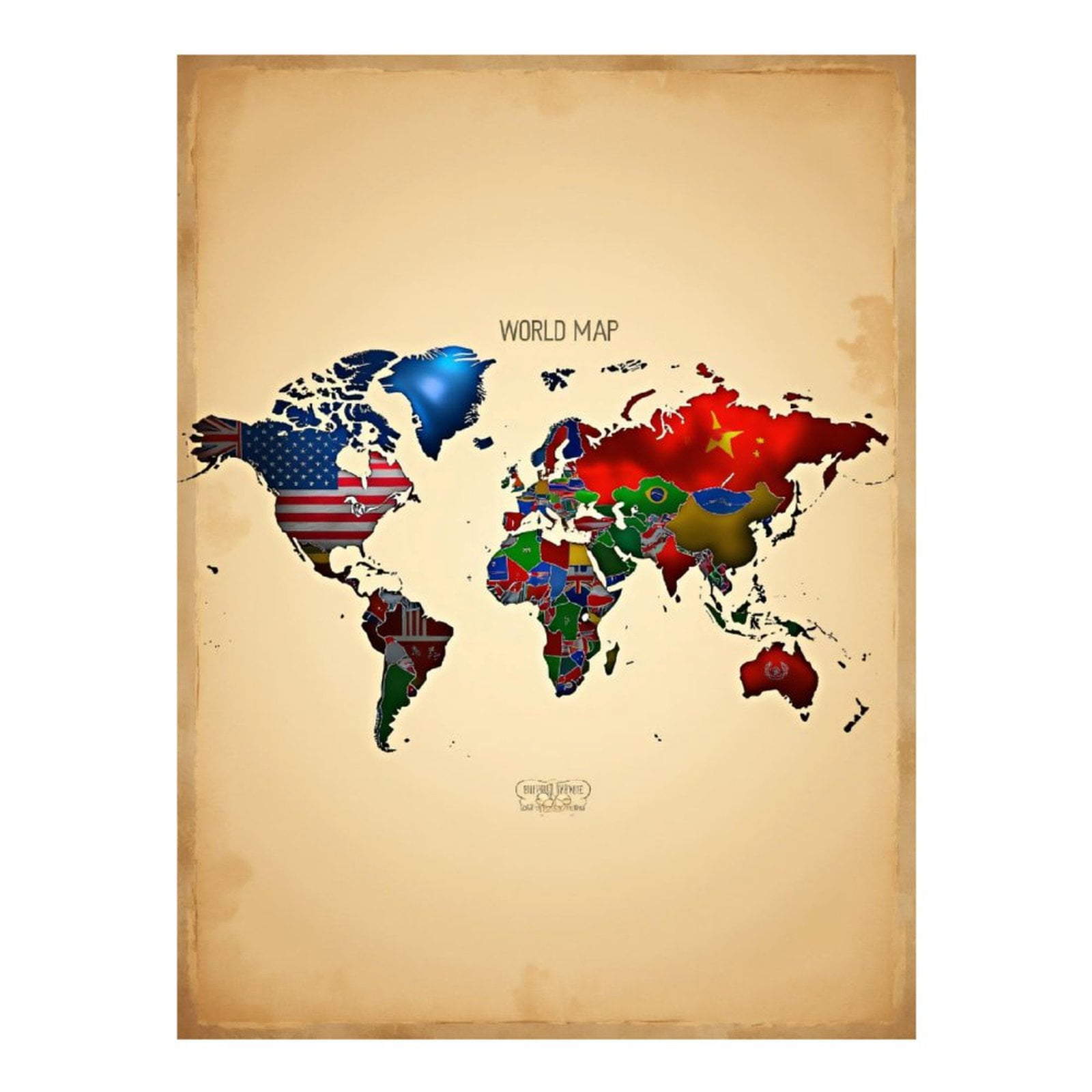 Diamond Art Kits for Adults - 5d World Map Flags Global Artwork Diamond ...
