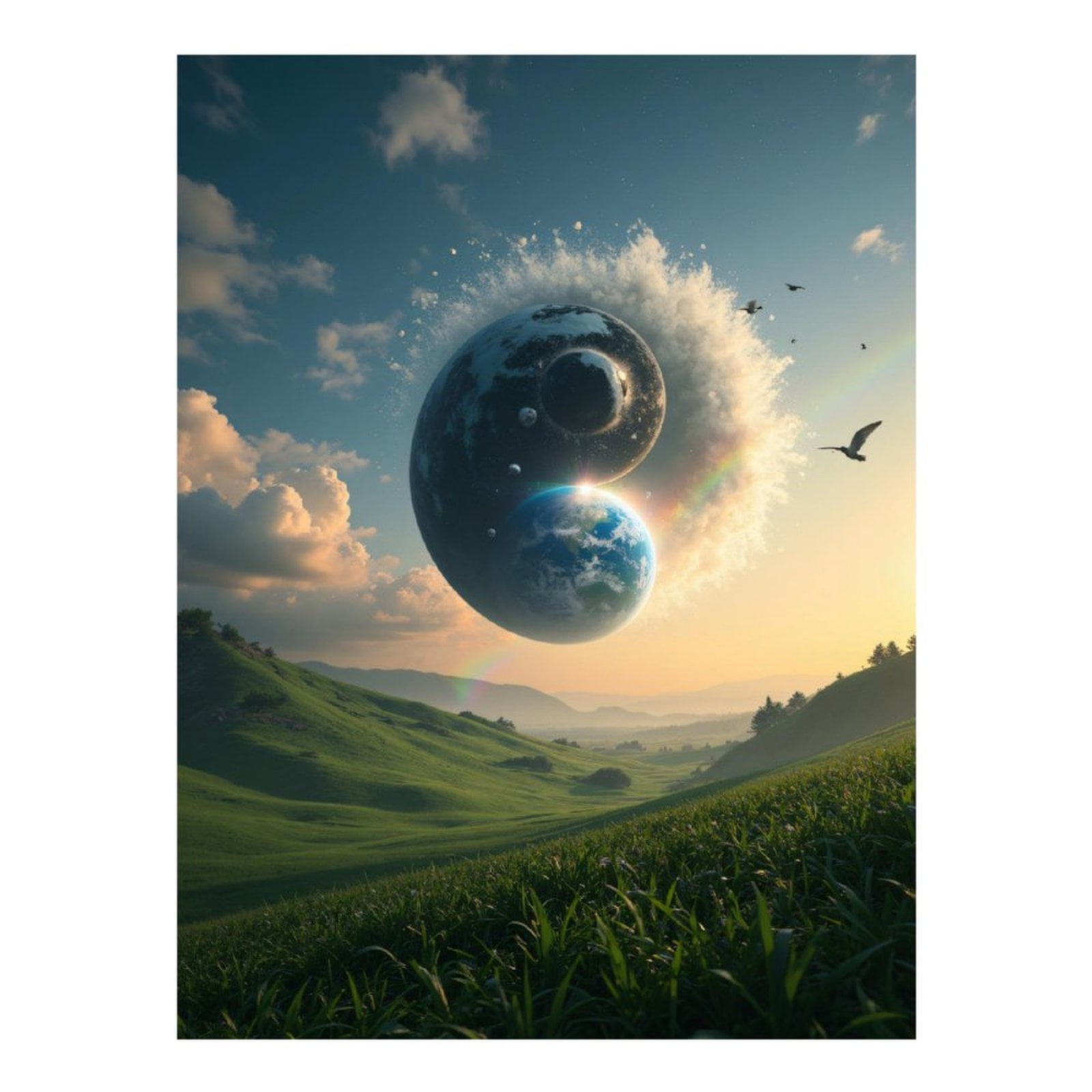 Diamond Art Kits for Adults - 5d Yin Yang Cosmic Balance Sky Diamond ...