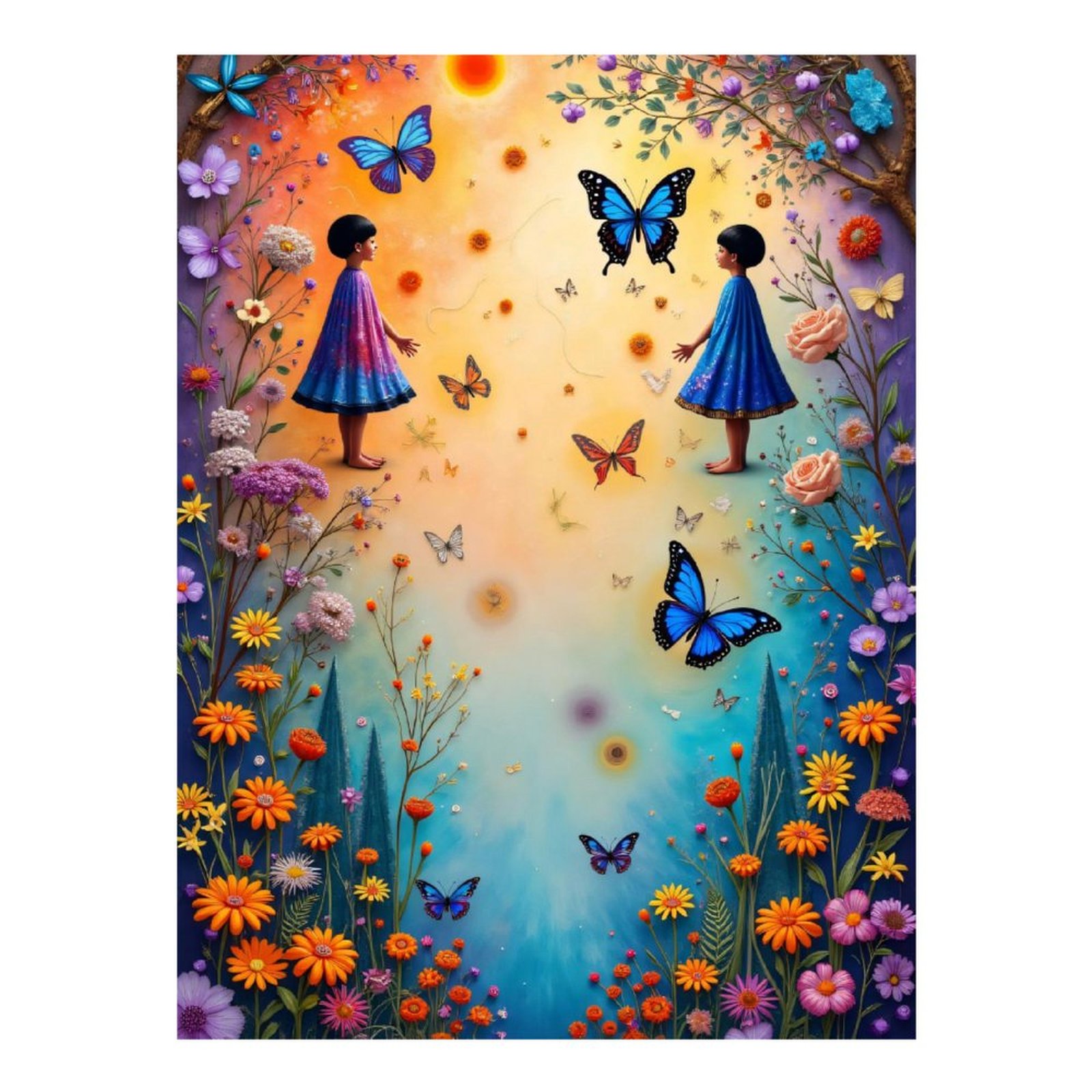 Diamond Art Kits for Adults - Abstract Butterflies Flower Print No.9 5D ...