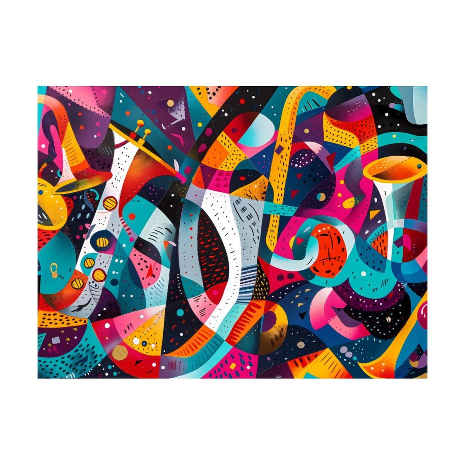 Diamond Art Kits for Adults - Abstract Jazz Instrumental DIY Diamond ...