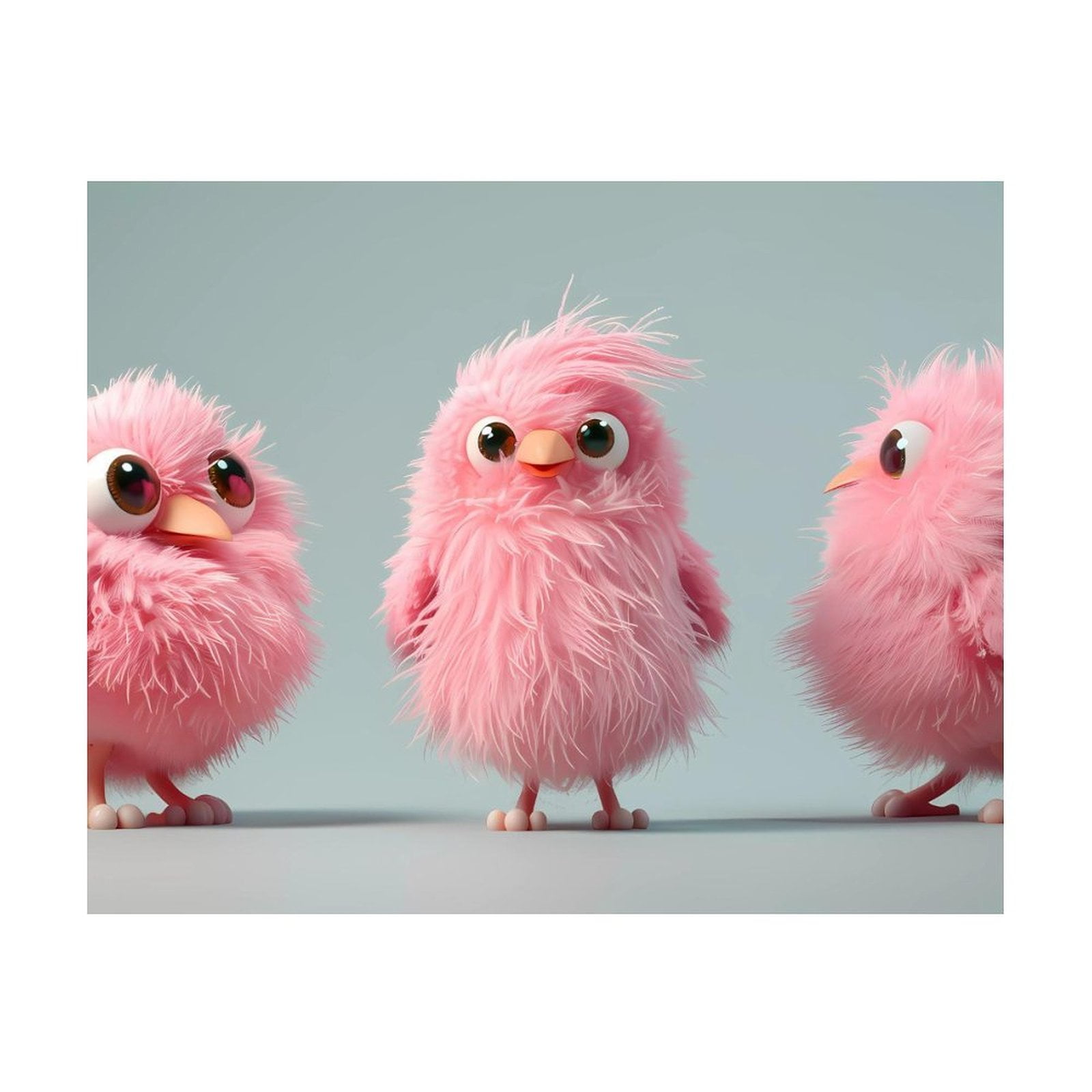 Diamond Art Kits for Adults - Adorable Pink Fluffy Birds DIY Diamond ...