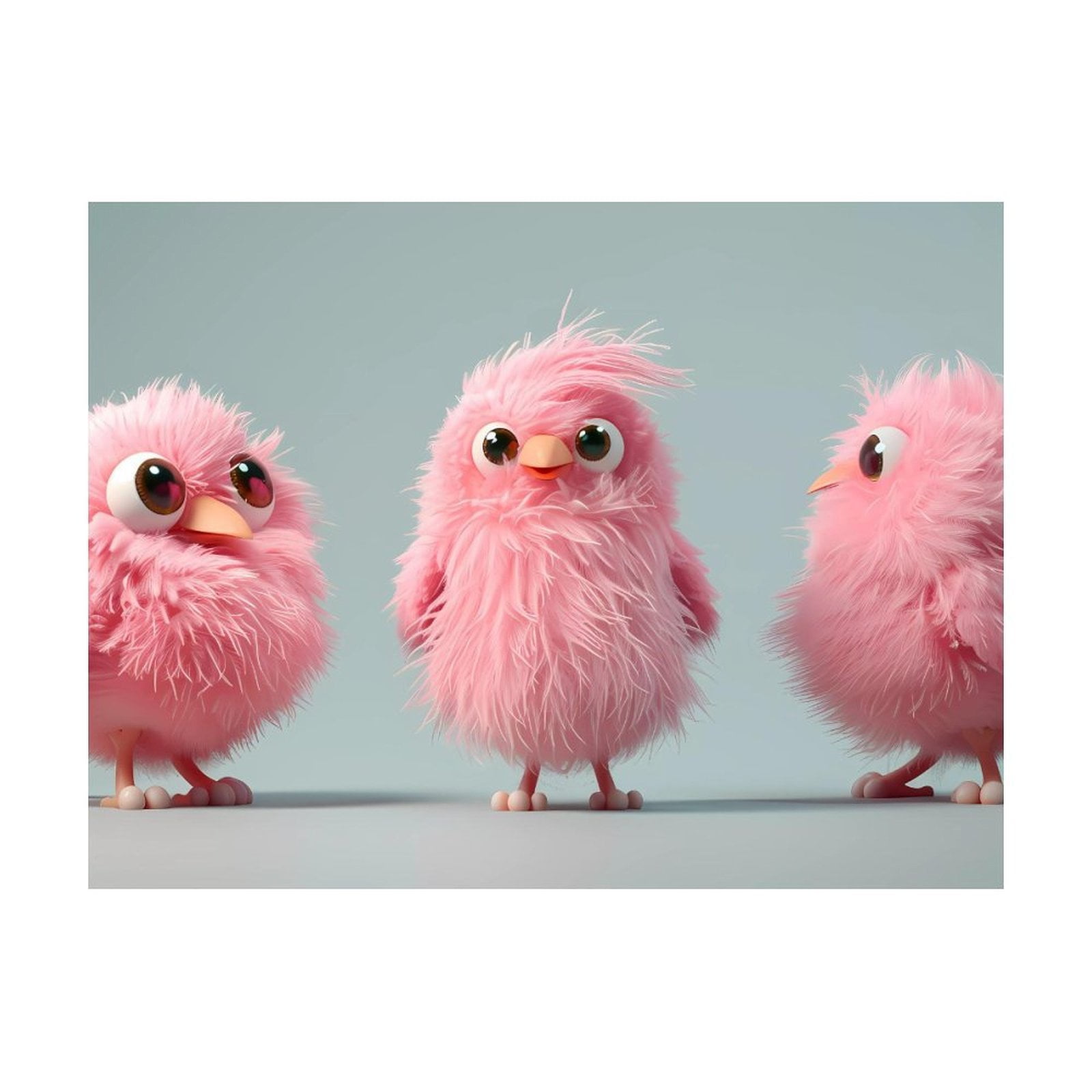 Diamond Art Kits for Adults, Adorable Pink Fluffy Birds Frameless ...