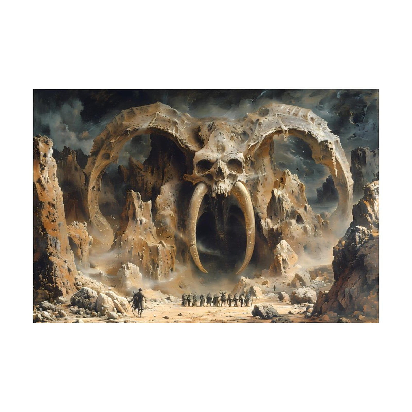 Diamond Art Kits for Adults - Ancient Skull Cave Landscape DIY Diamond ...