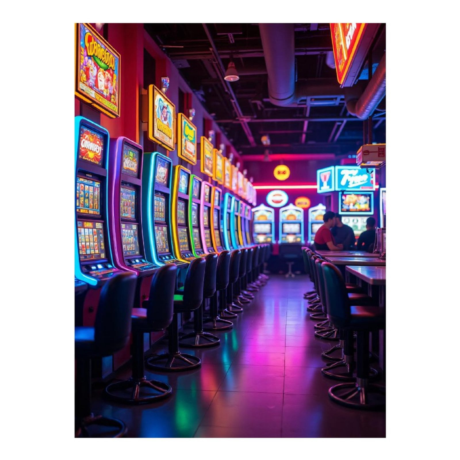 Diamond Art Kits for Adults - Arcade Neon Machines Nightlife Scene 5d ...