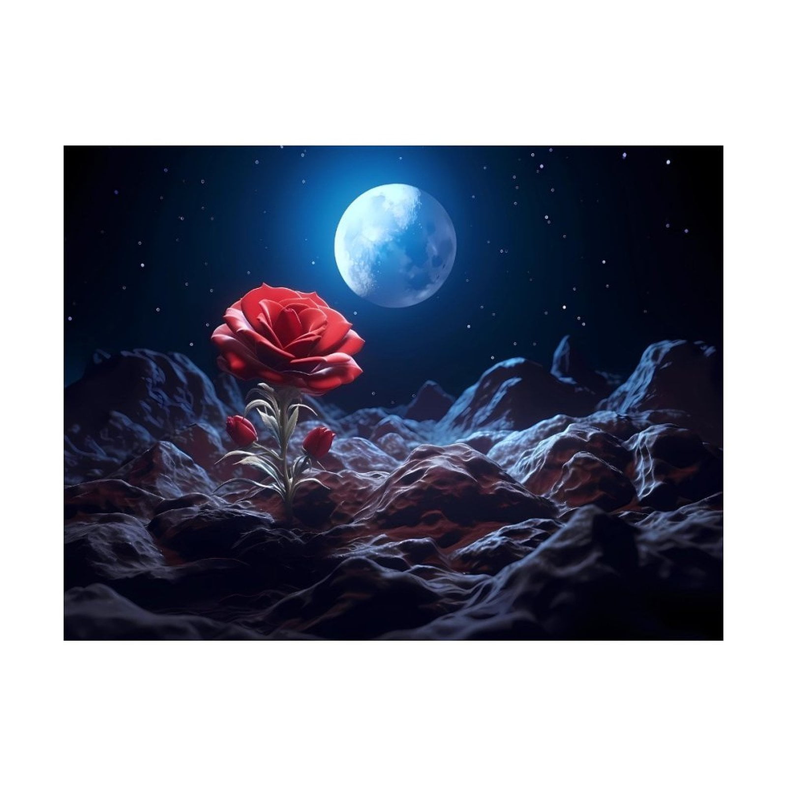 Diamond Art Kits for Adults - Artistic Moon Rose DIY Diamond Painting ...