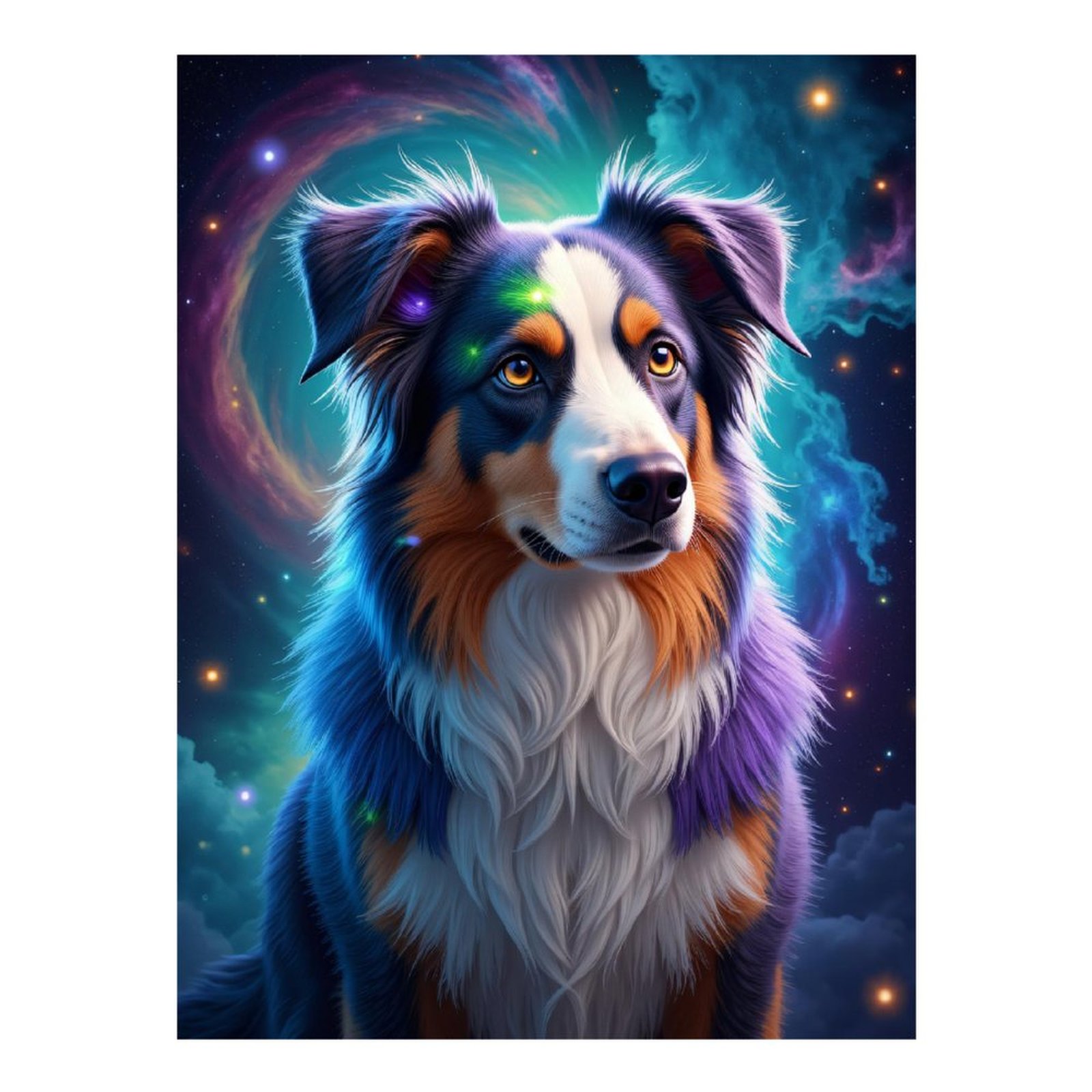 Diamond Art Kits for Adults, Astral Canine Cosmic Portrait 5D Diamond Painting Kits for Adults ...