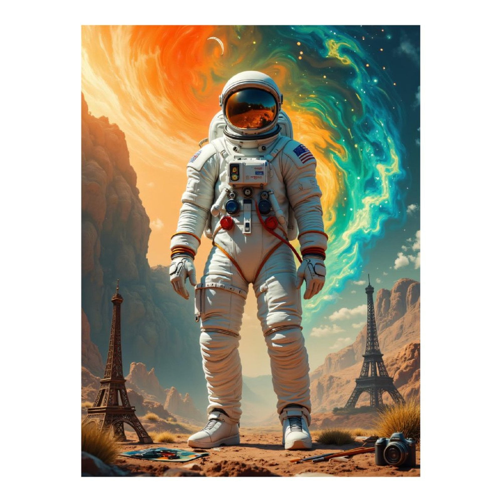 Diamond Art Kits for Adults - Astronaut Desert Vortex Eiffel Towers 5d ...