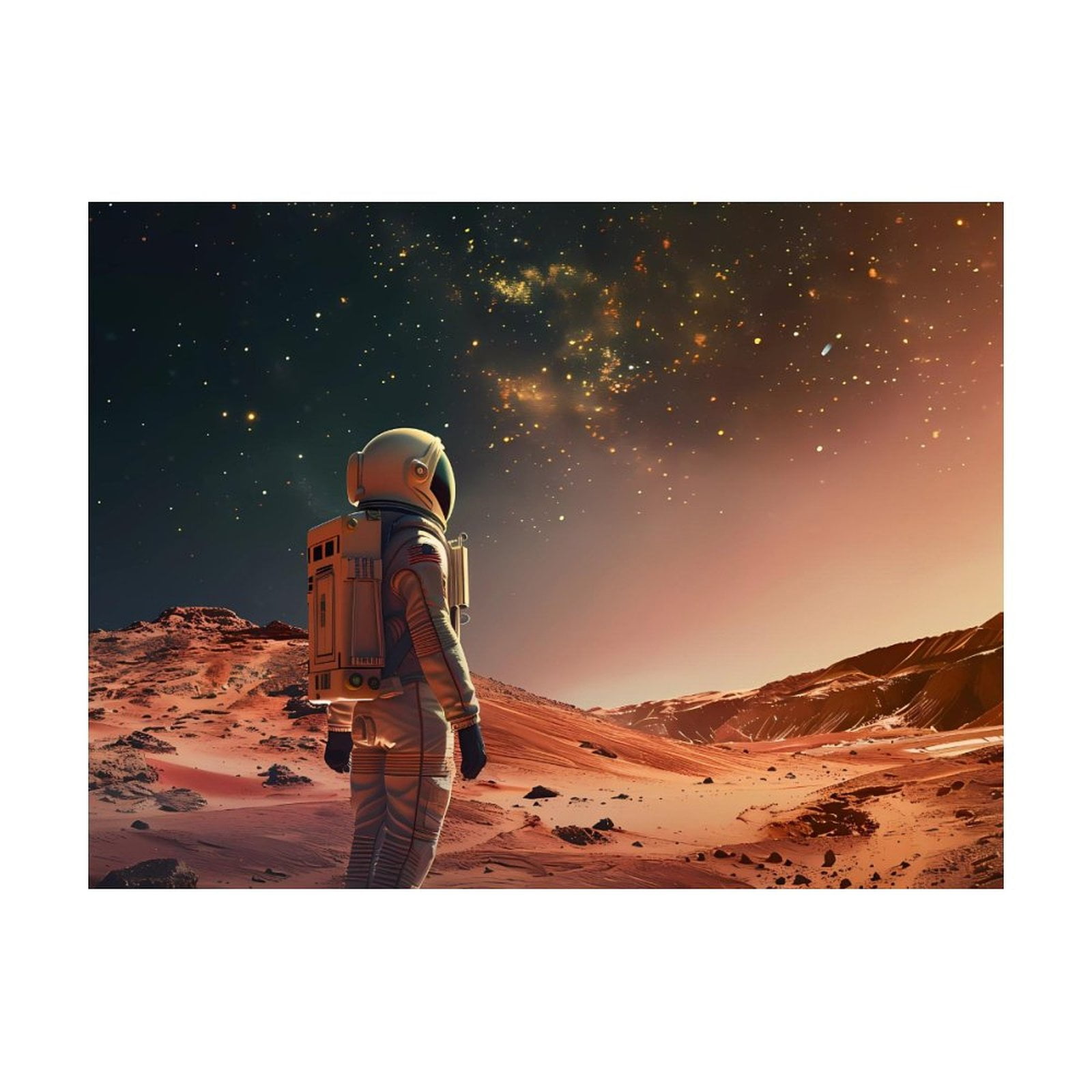 Diamond Art Kits for Adults - Astronaut On Mars A DIY Diamond Painting ...