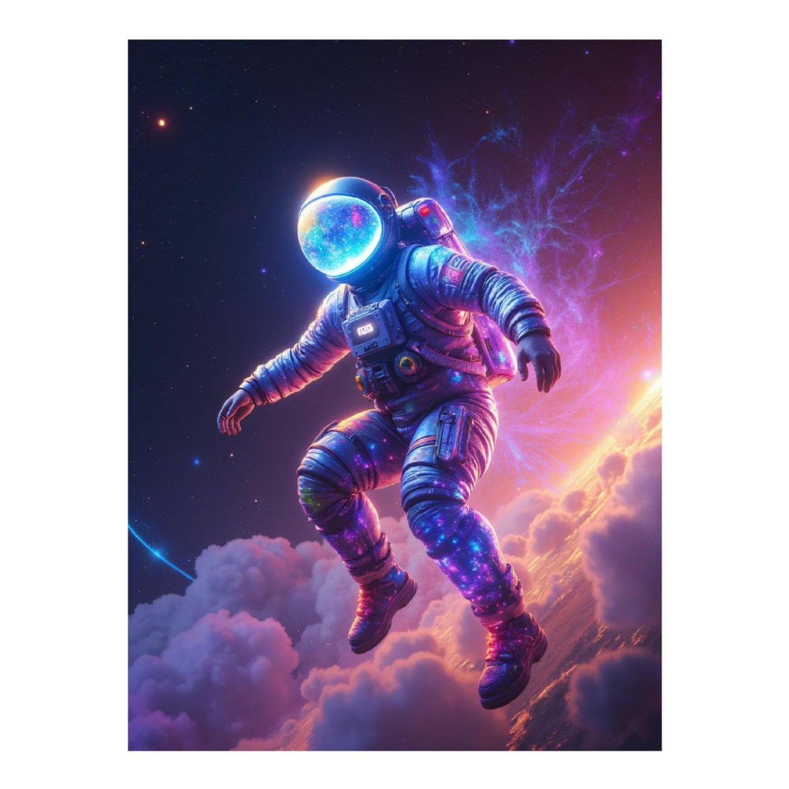 Diamond Art Kits for Adults, Astronaut Space Adventure Cosmic Glow 5D ...