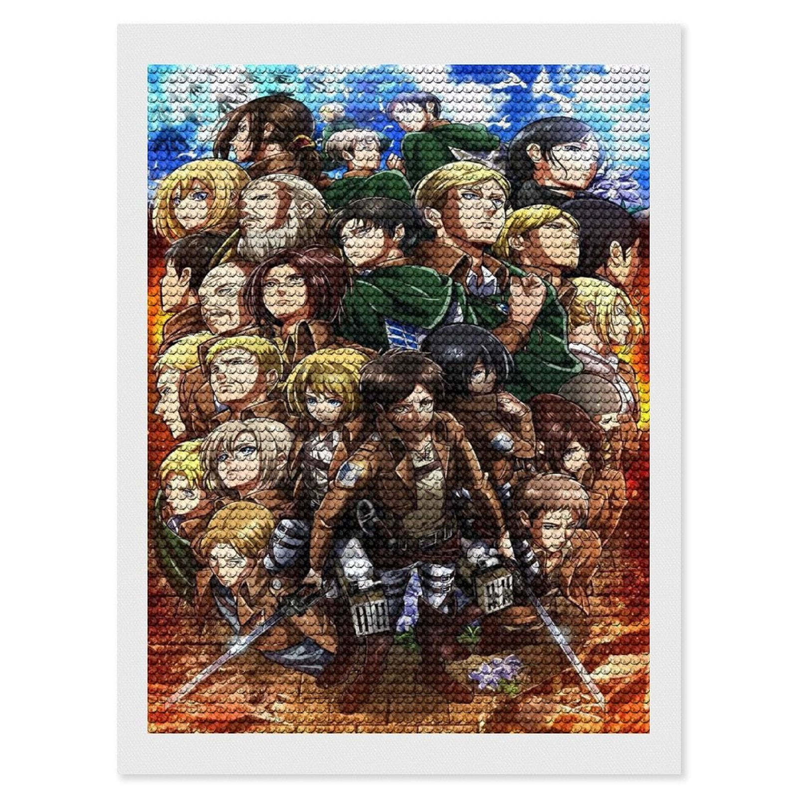 Diamond Art Kits for Adults - Attack on Titan Full Drill Diamond Arts ...