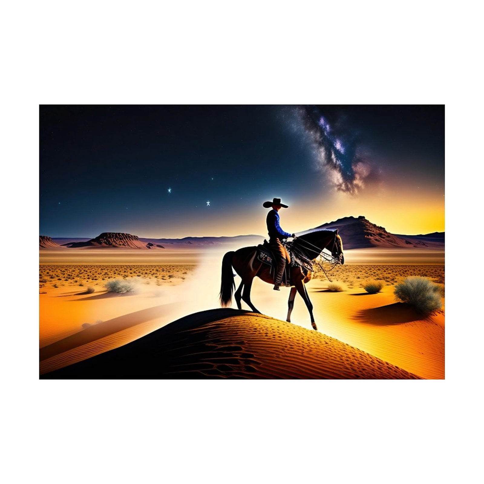 Diamond Art Kits for Adults, Azure Sky Western Desert CowboyDiamond ...