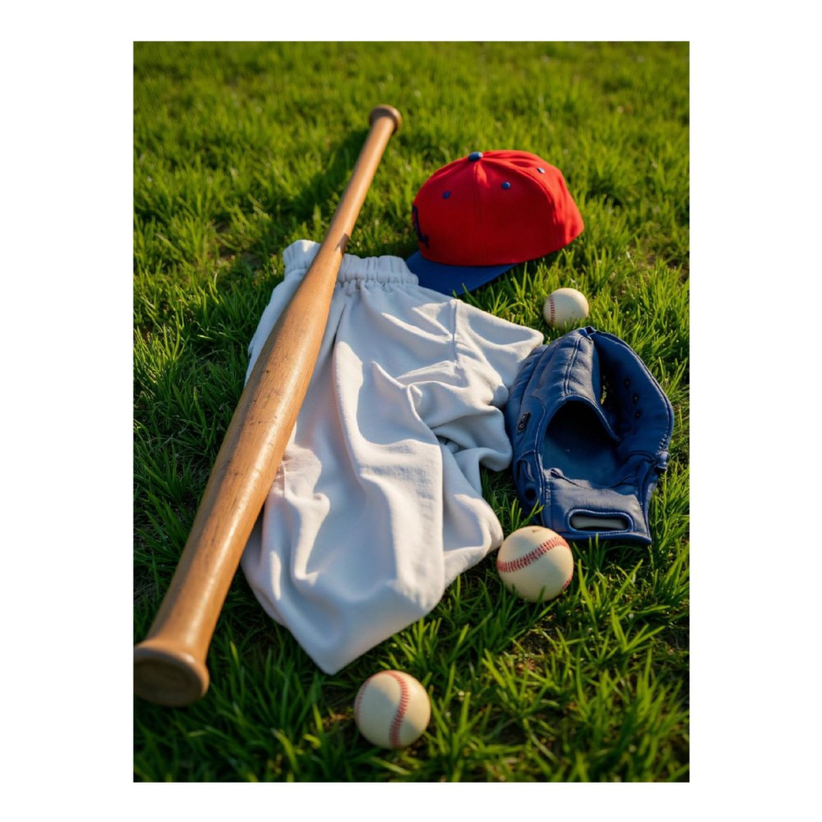 Diamond Art Kits for Adults - Baseball Gear On Grass Field 5d Diamond ...