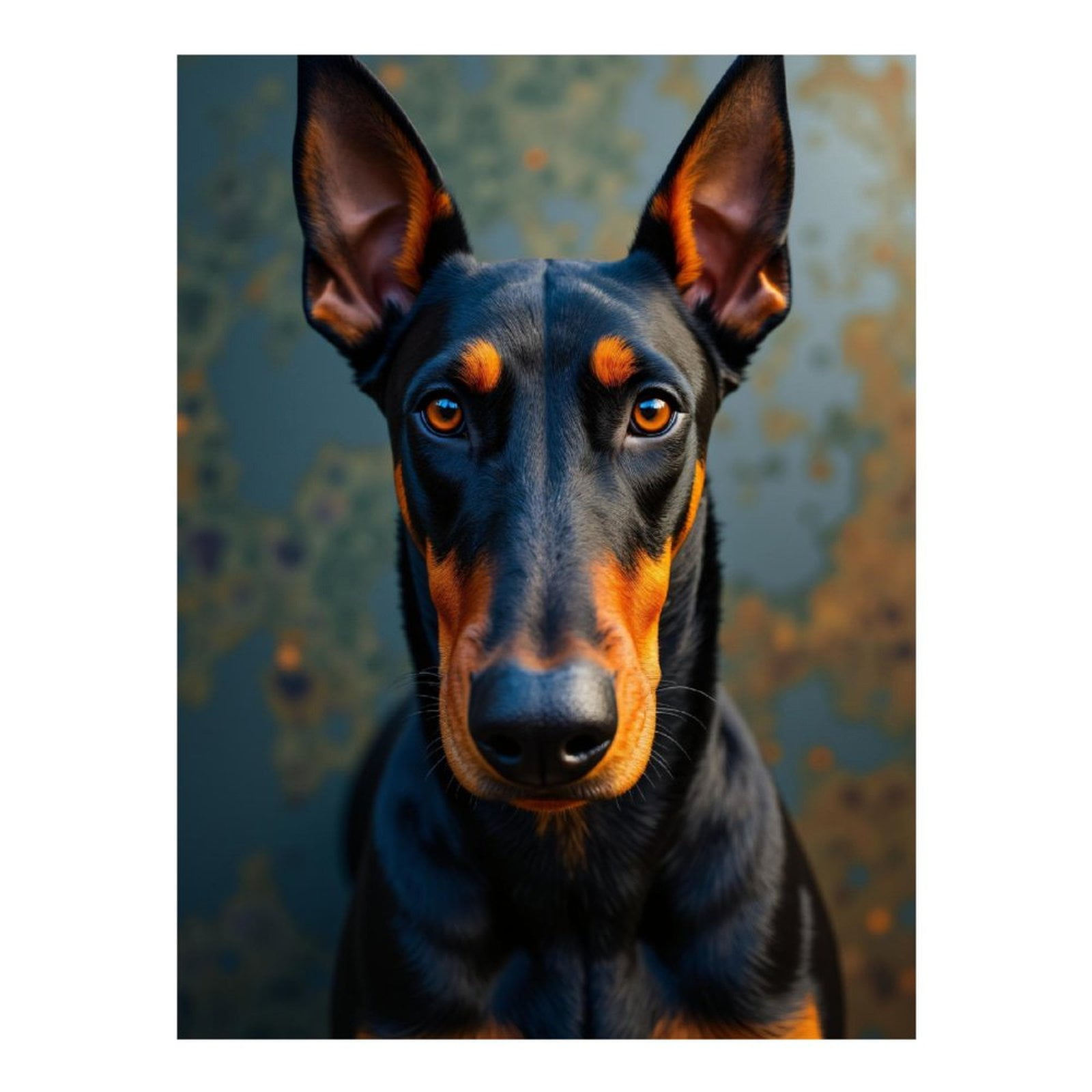 Diamond Art Kits for Adults - Black Tan Dog Portrait Ears Alert 5d ...