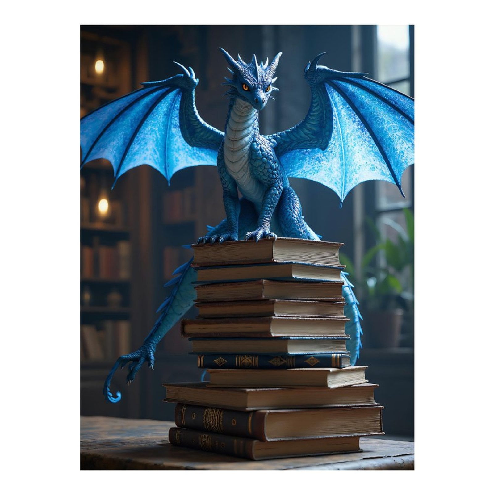 Diamond Art Kits for Adults - Blue Dragon Library Books Adventure 5d ...