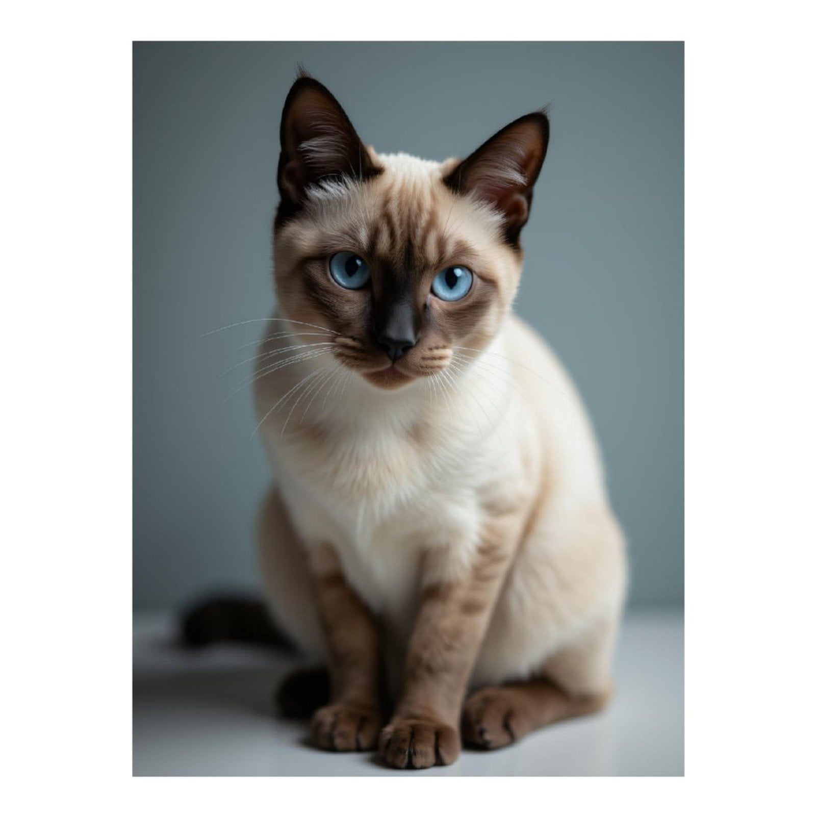 Diamond Art Kits for Adults, Blue Eyed Siamese Cat Sitting 5D Diamond ...