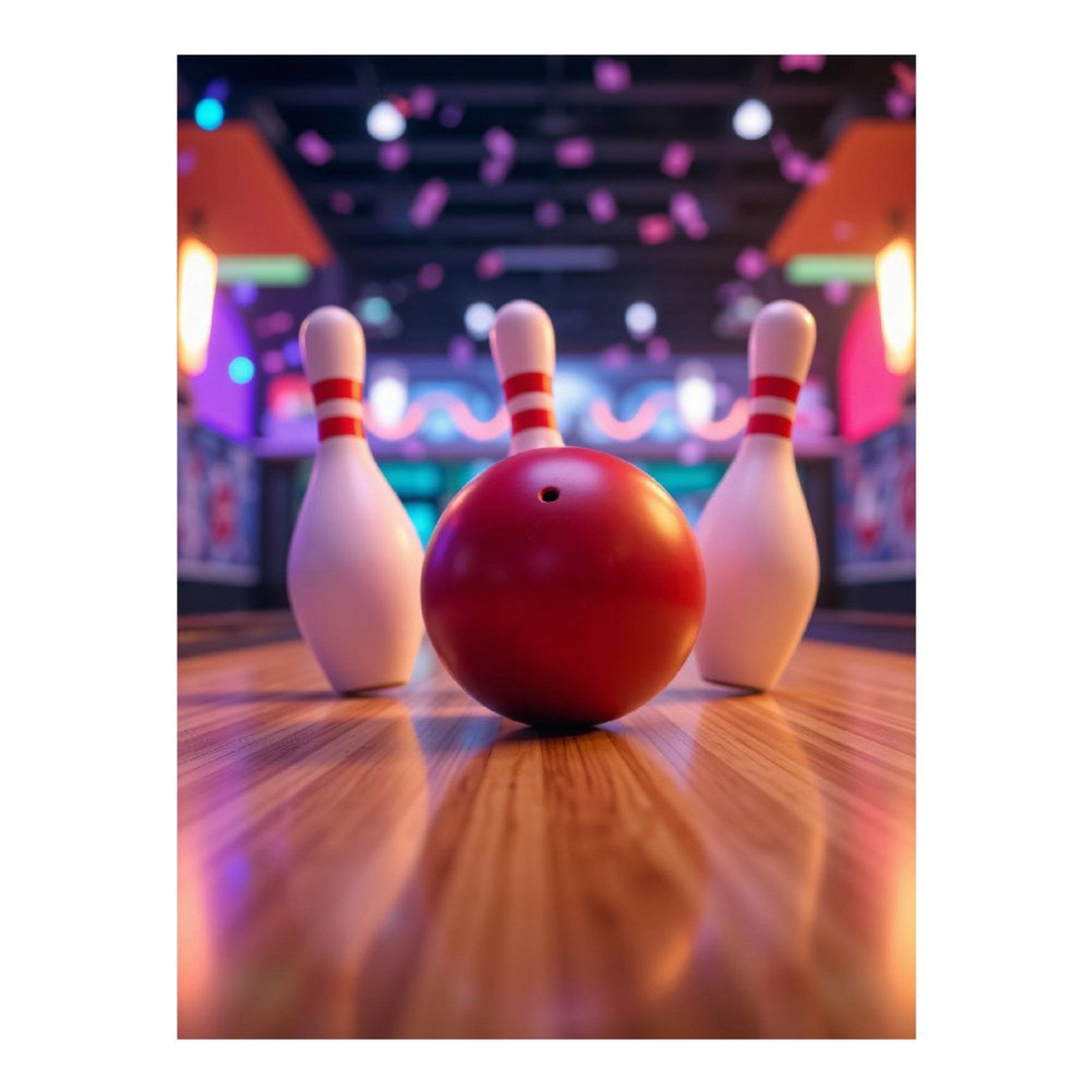 Diamond Art Kits for Adults - Bowling Alley Red Ball Pins 5d Diamond ...