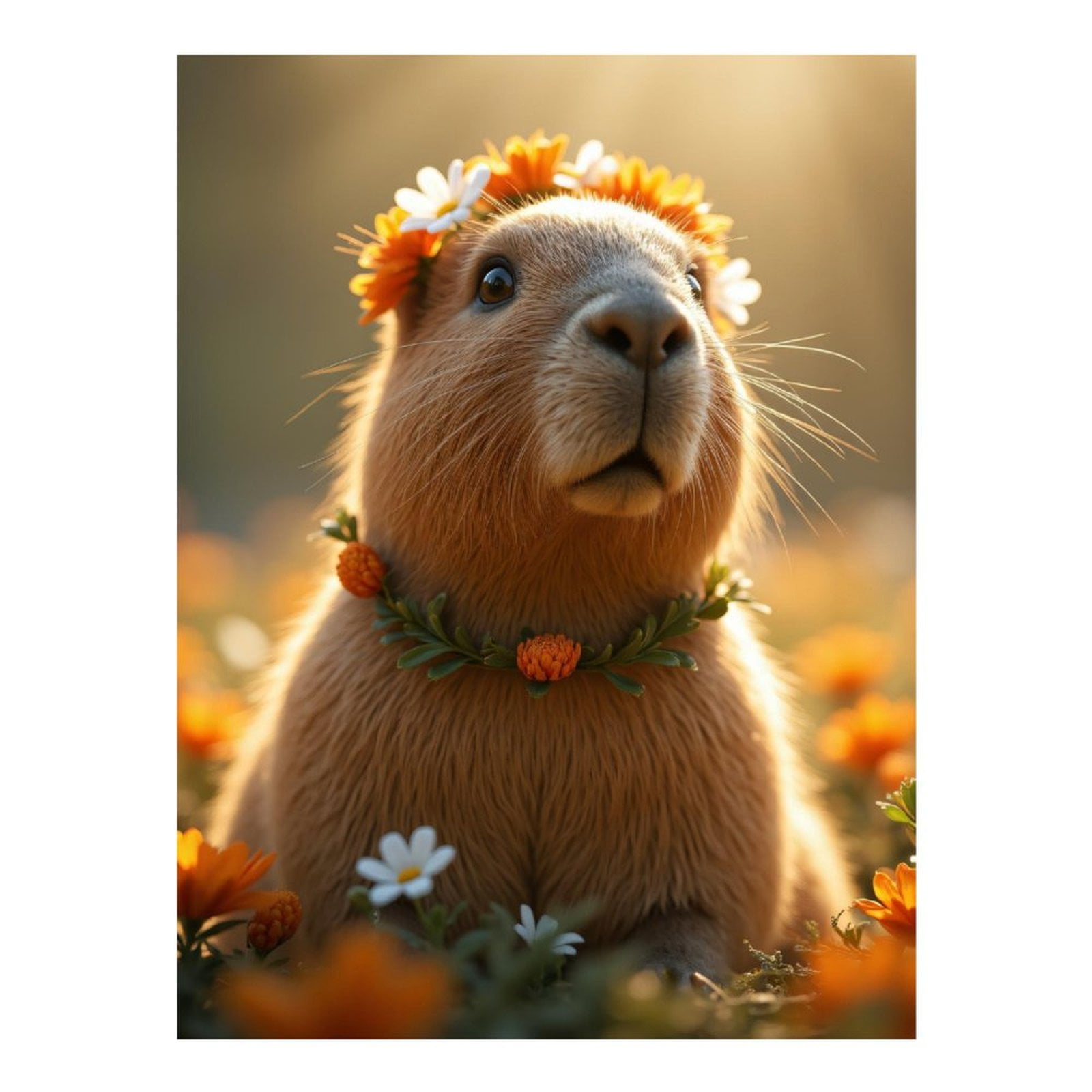 Diamond Art Kits for Adults - Capybara Flower Crown Sunshine 5d Diamond ...