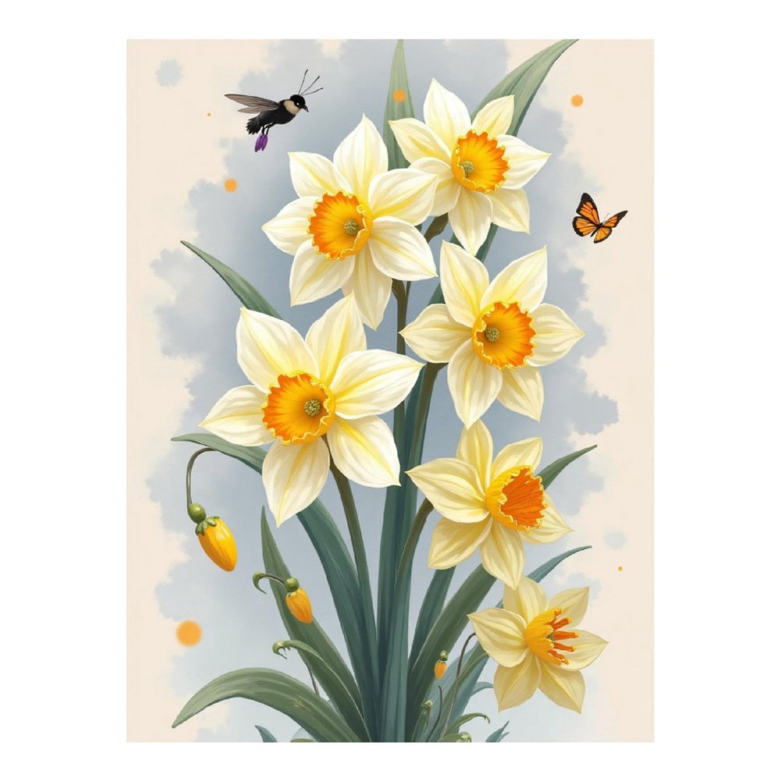 Diamond Art Kits for Adults - Cartoon Classy Daffodil Print No.33 5D ...