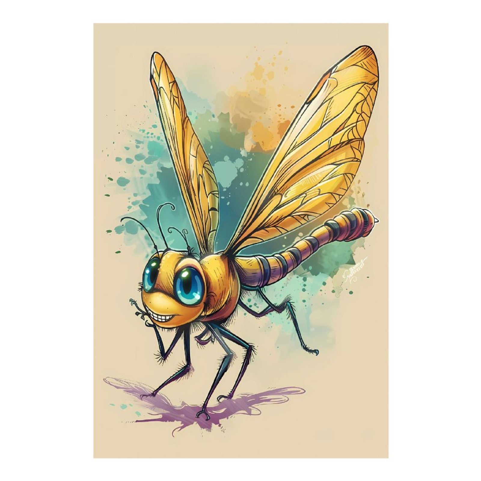 Diamond Art Kits for Adults, Cartoon Dragonfly ArtDiamond Painting Kits ...
