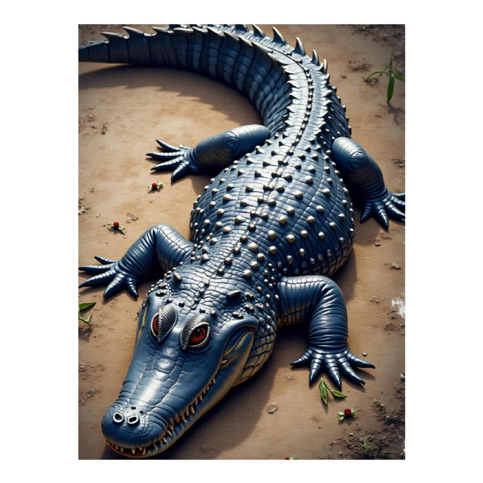Diamond Art Kits for Adults - Cartoon Realistic Crocodile Print No.21 5D Frameless Dimond ...