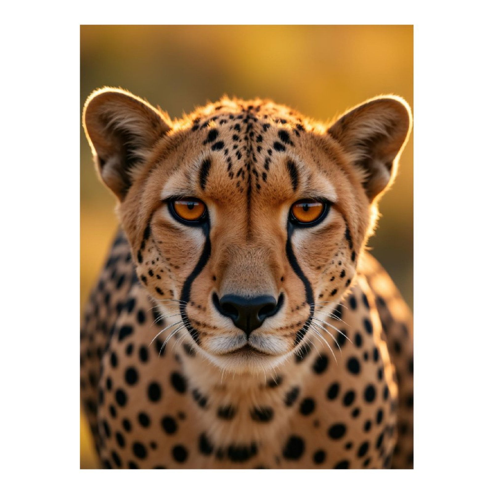 Diamond Art Kits for Adults, Cheetah Face Closeup Amber Eyes 5D Diamond ...