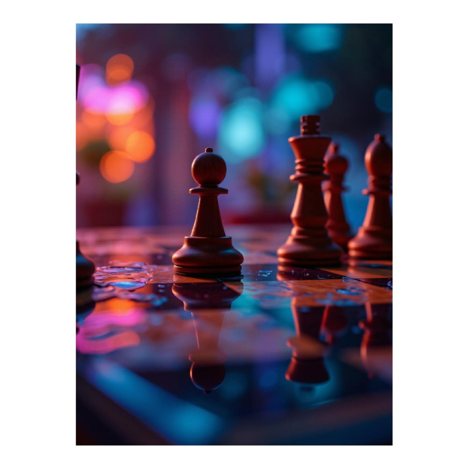 Diamond Art Kits for Adults, Chess Board Colorful Reflections 5D ...